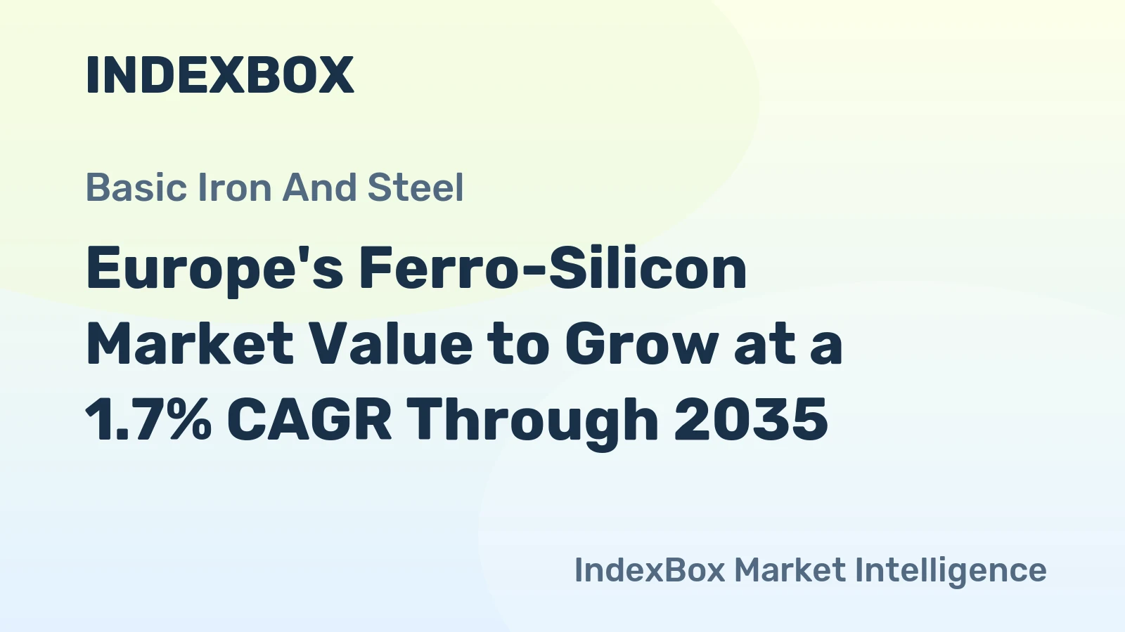 Europe's Ferro-Silicon Market Value to Grow at a 1.7% CAGR Through 2035