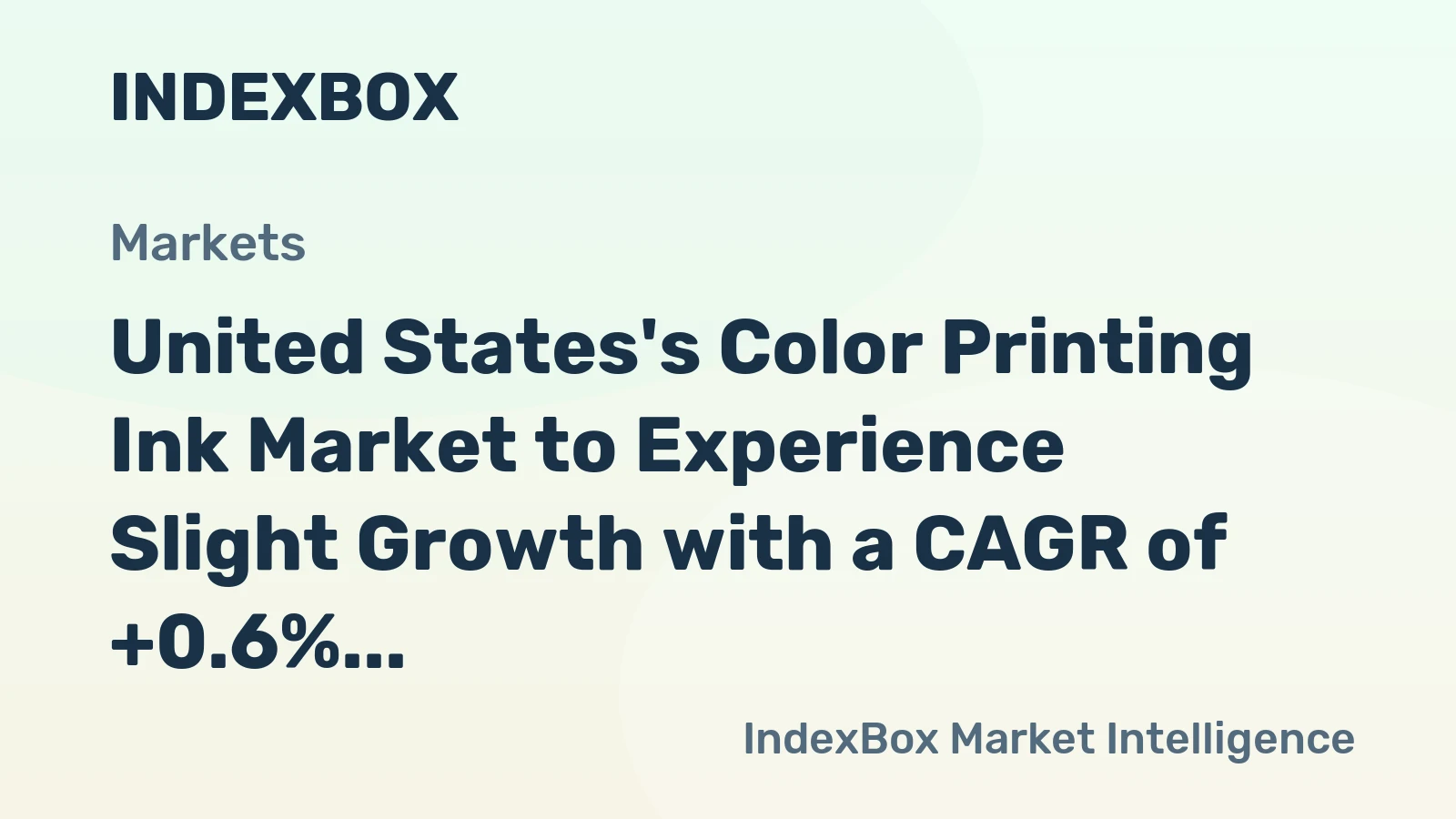 United States's Color Printing Ink Market to Experience Slight Growth with a CAGR of +0.6% by 2035