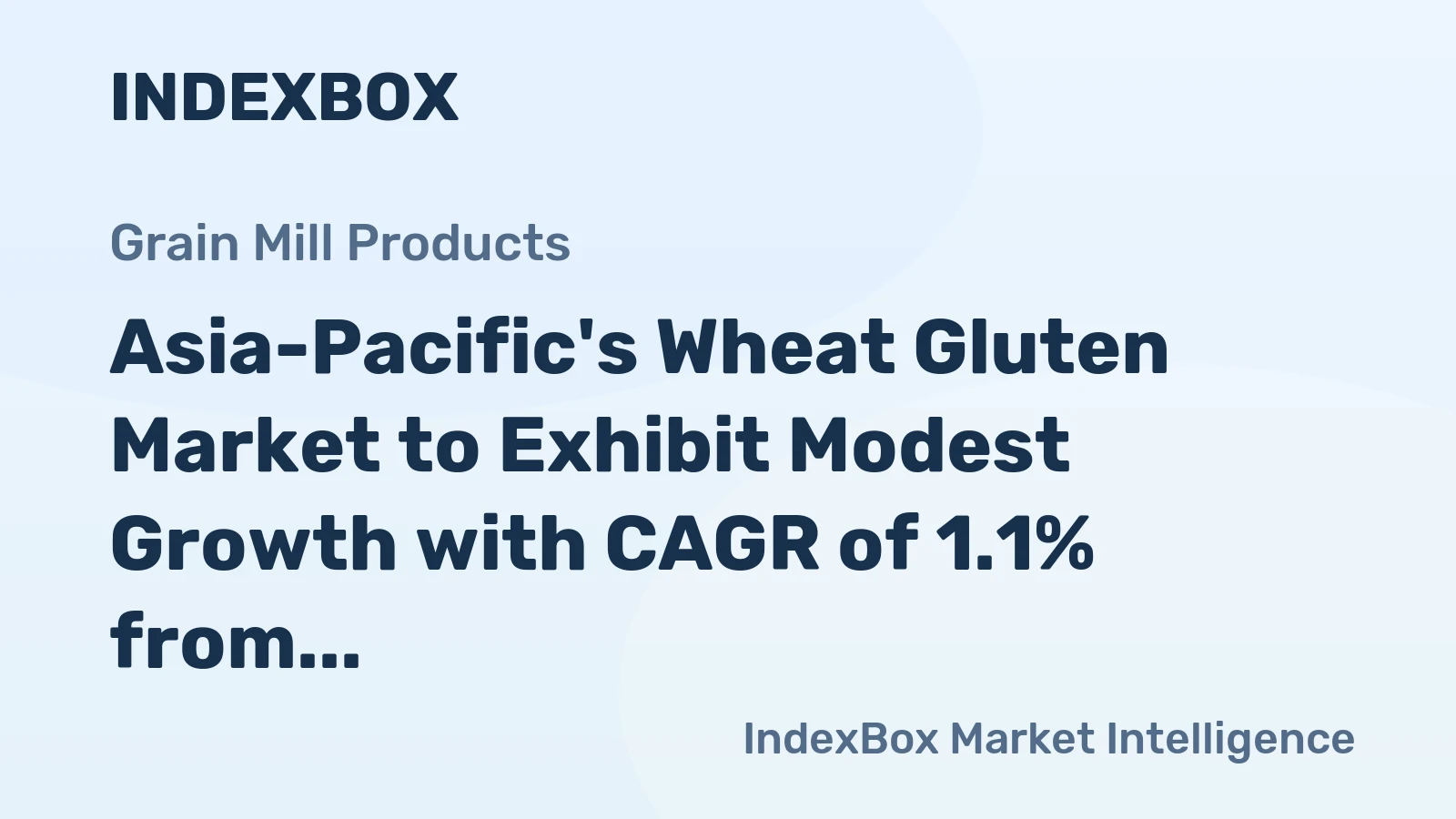 Asia-Pacific's Wheat Gluten Market to Exhibit Modest Growth with CAGR of 1.1% from 2024 to 2035