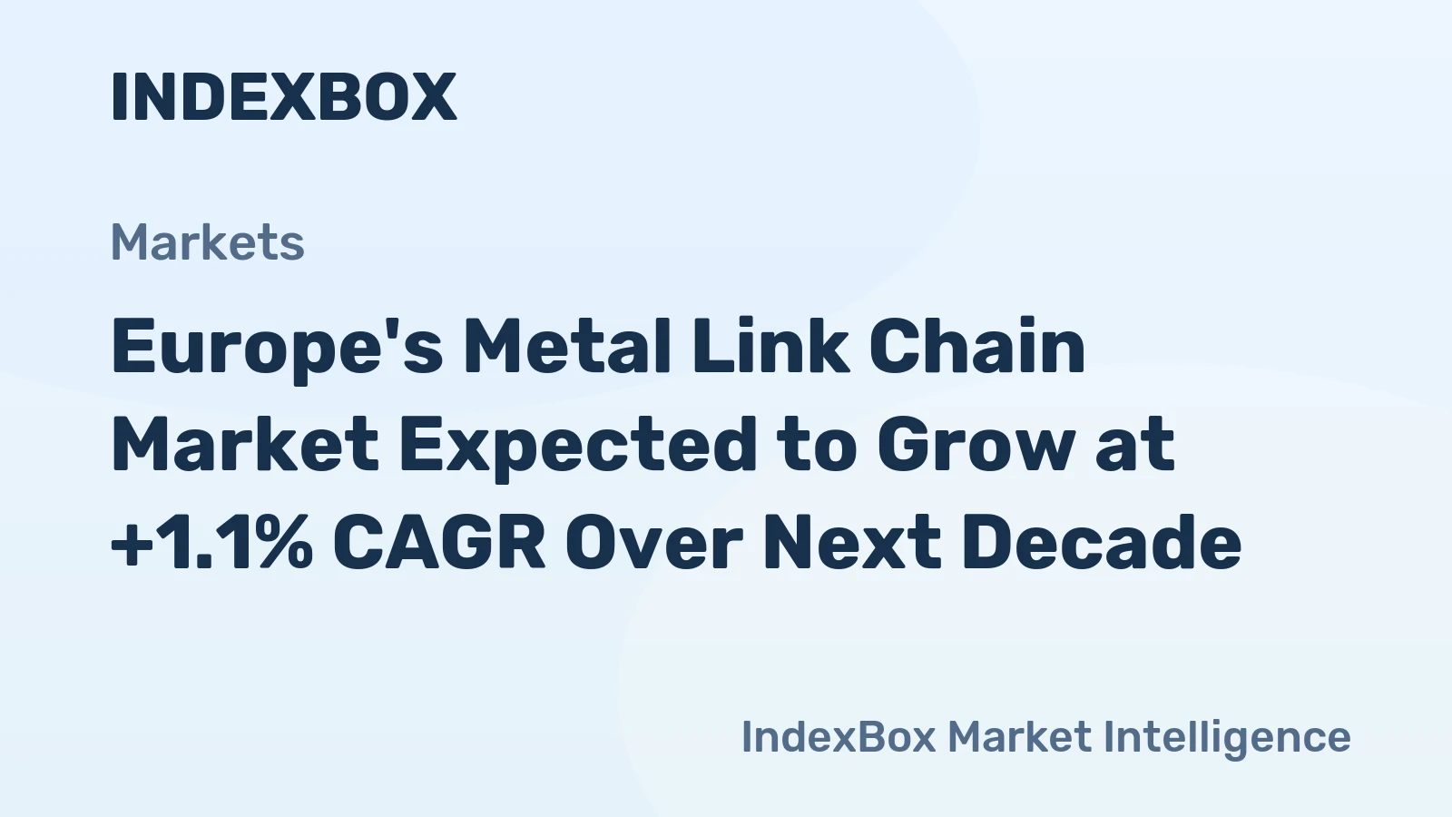 Europe's Metal Link Chain Market Expected to Grow at +1.1% CAGR Over Next Decade