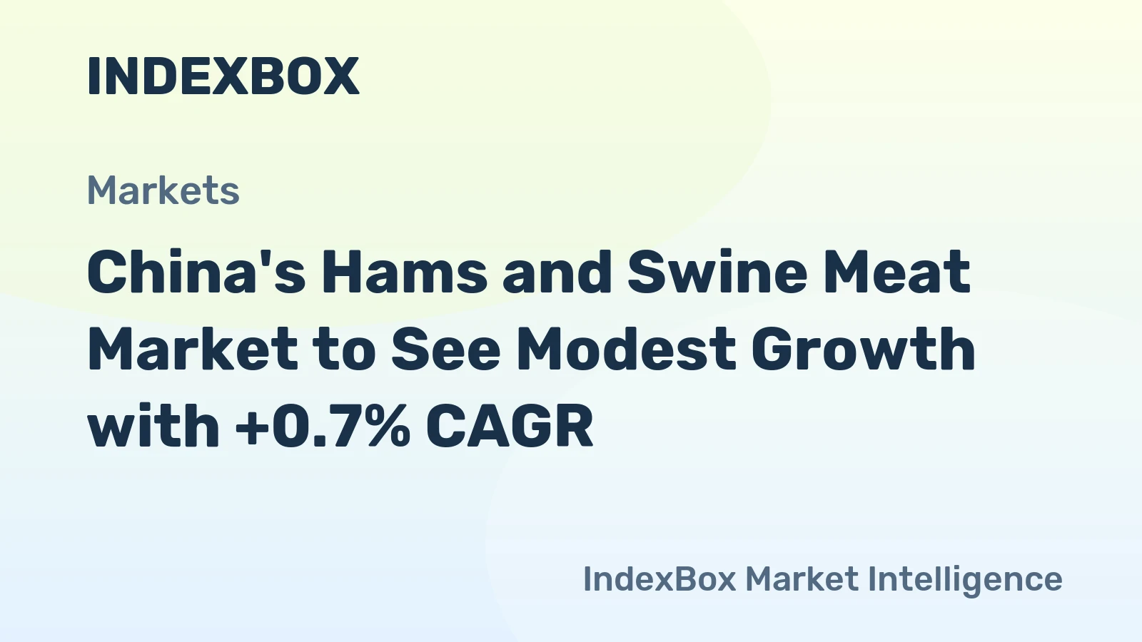 China's Hams and Swine Meat Market to See Modest Growth with +0.7% CAGR