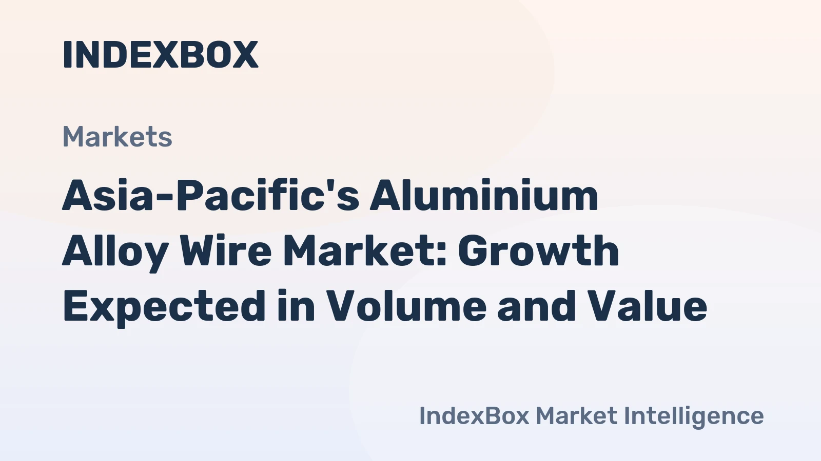 Asia-Pacific's Aluminium Alloy Wire Market: Growth Expected in Volume and Value