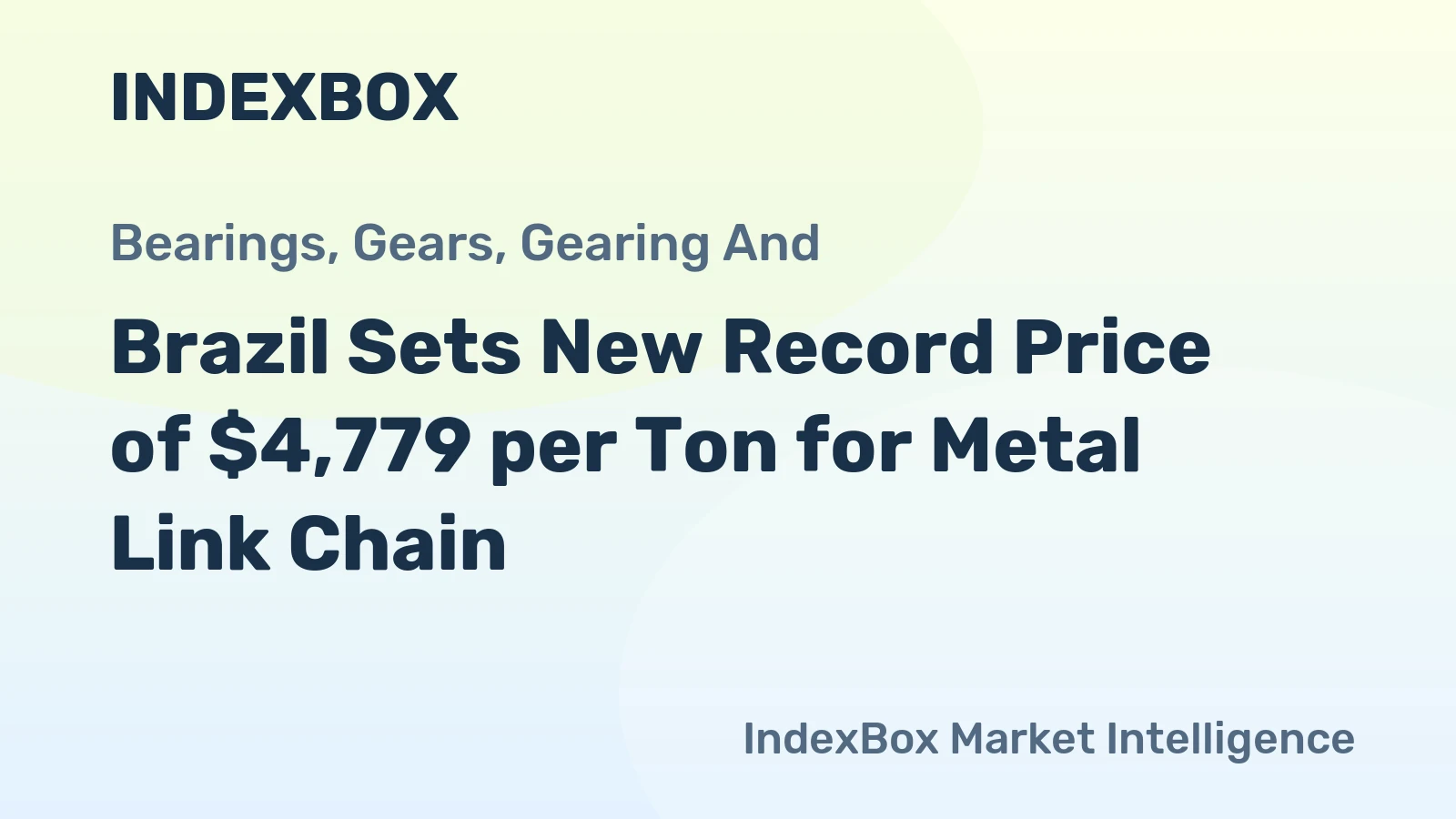 Brazil Sets New Record Price of $4,779 per Ton for Metal Link Chain
