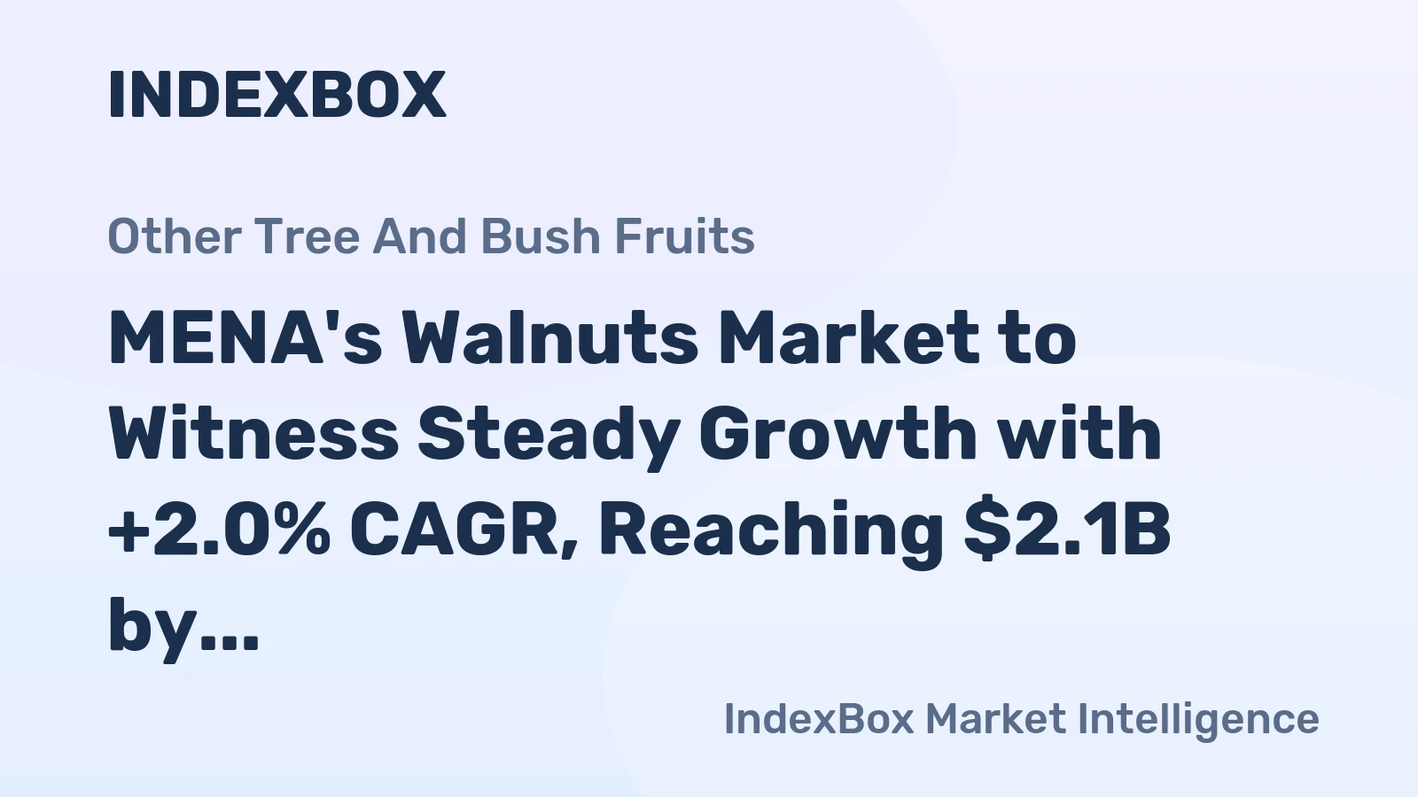 MENA's Walnuts Market to Witness Steady Growth with +2.0% CAGR, Reaching $2.1B by 2035