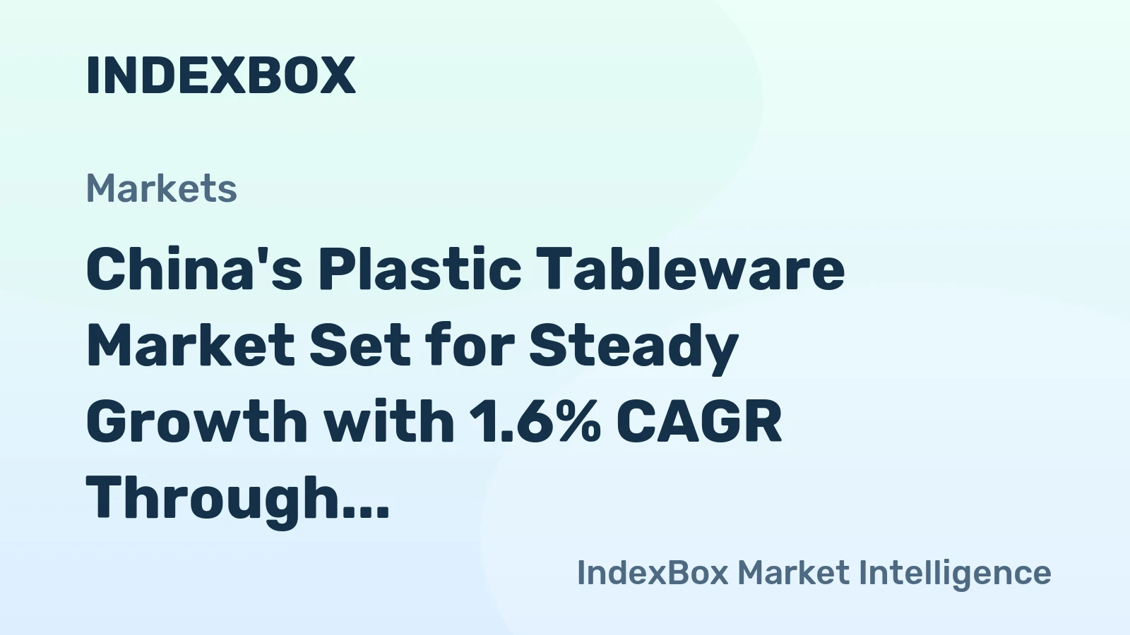 China's Plastic Tableware Market Set for Steady Growth with 1.6% CAGR Through 2035