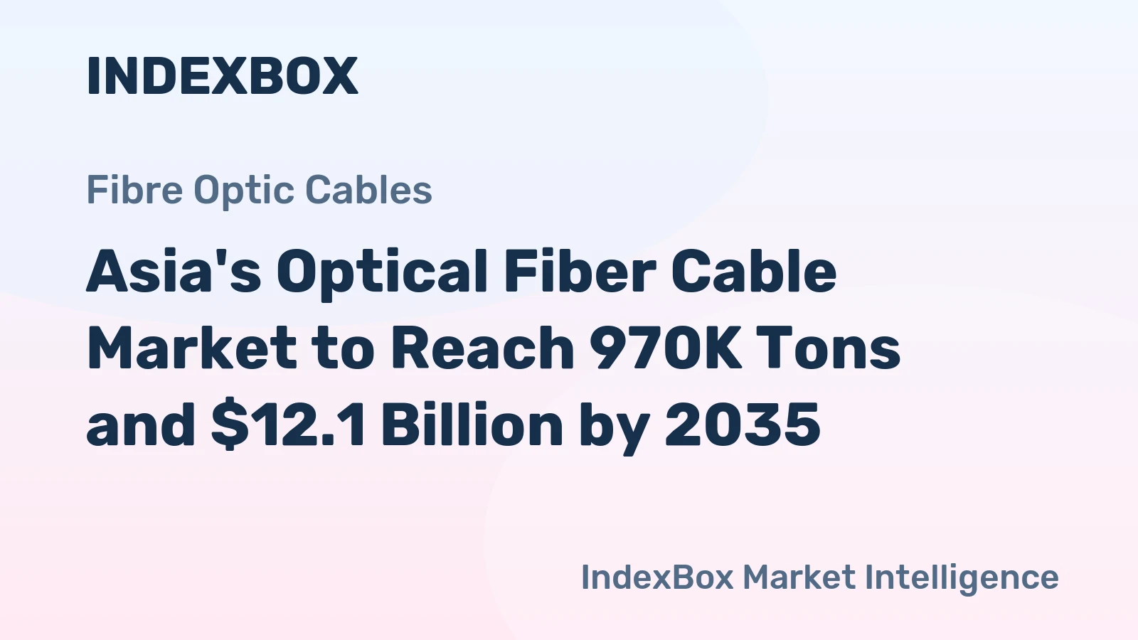 Asia's Optical Fiber Cable Market to Reach 970K Tons and $12.1 Billion by 2035