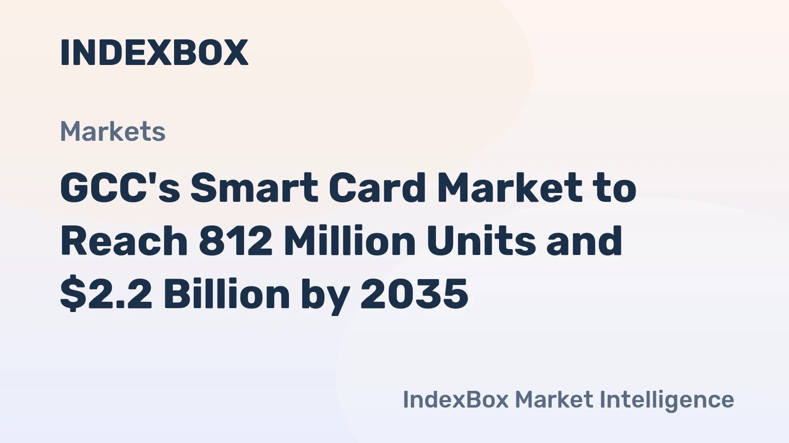GCC's Smart Card Market to Reach 812 Million Units and $2.2 Billion by 2035