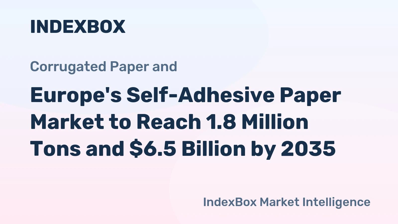 Europe's Self-Adhesive Paper Market to Reach 1.8 Million Tons and $6.5 Billion by 2035