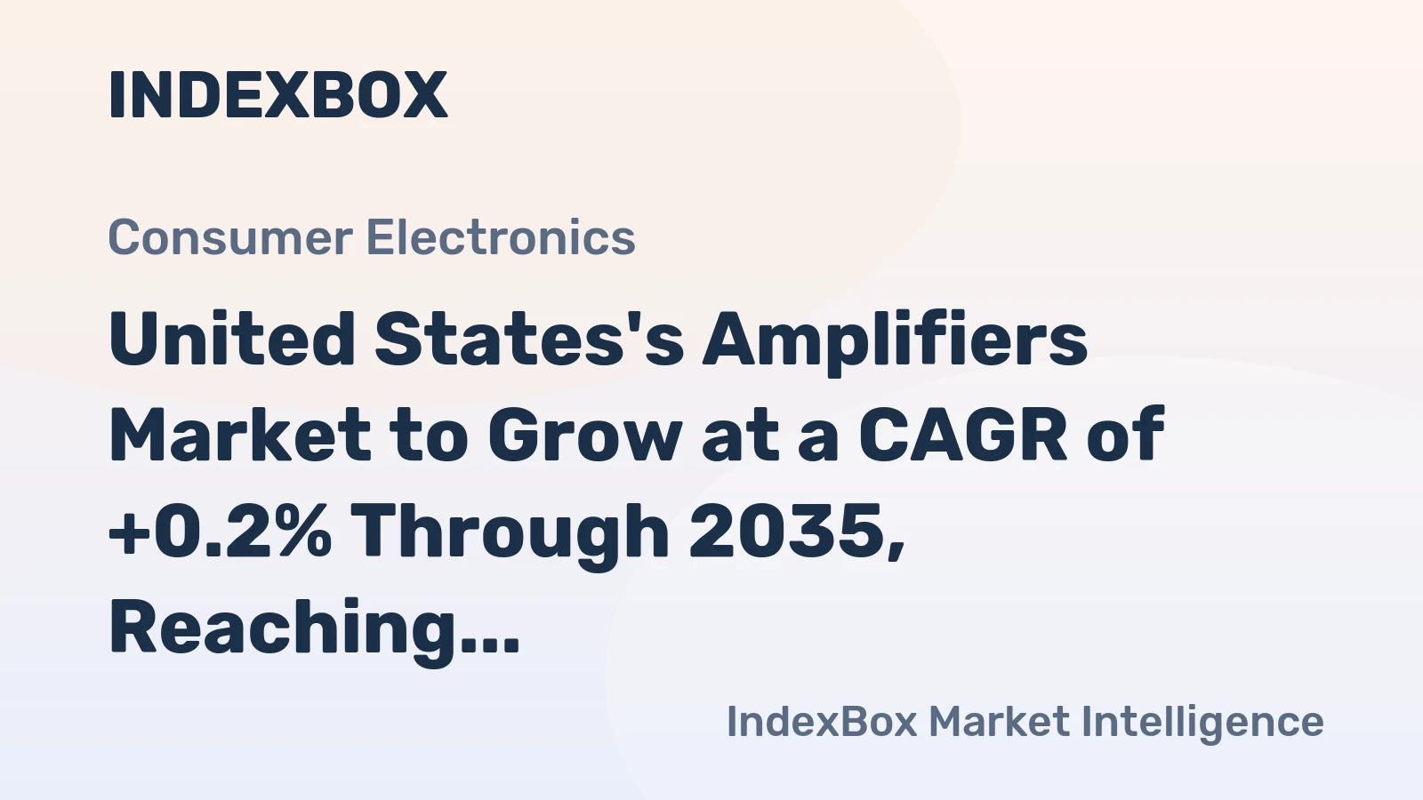 United States's Amplifiers Market to Grow at a CAGR of +0.2% Through 2035, Reaching $965M in Value