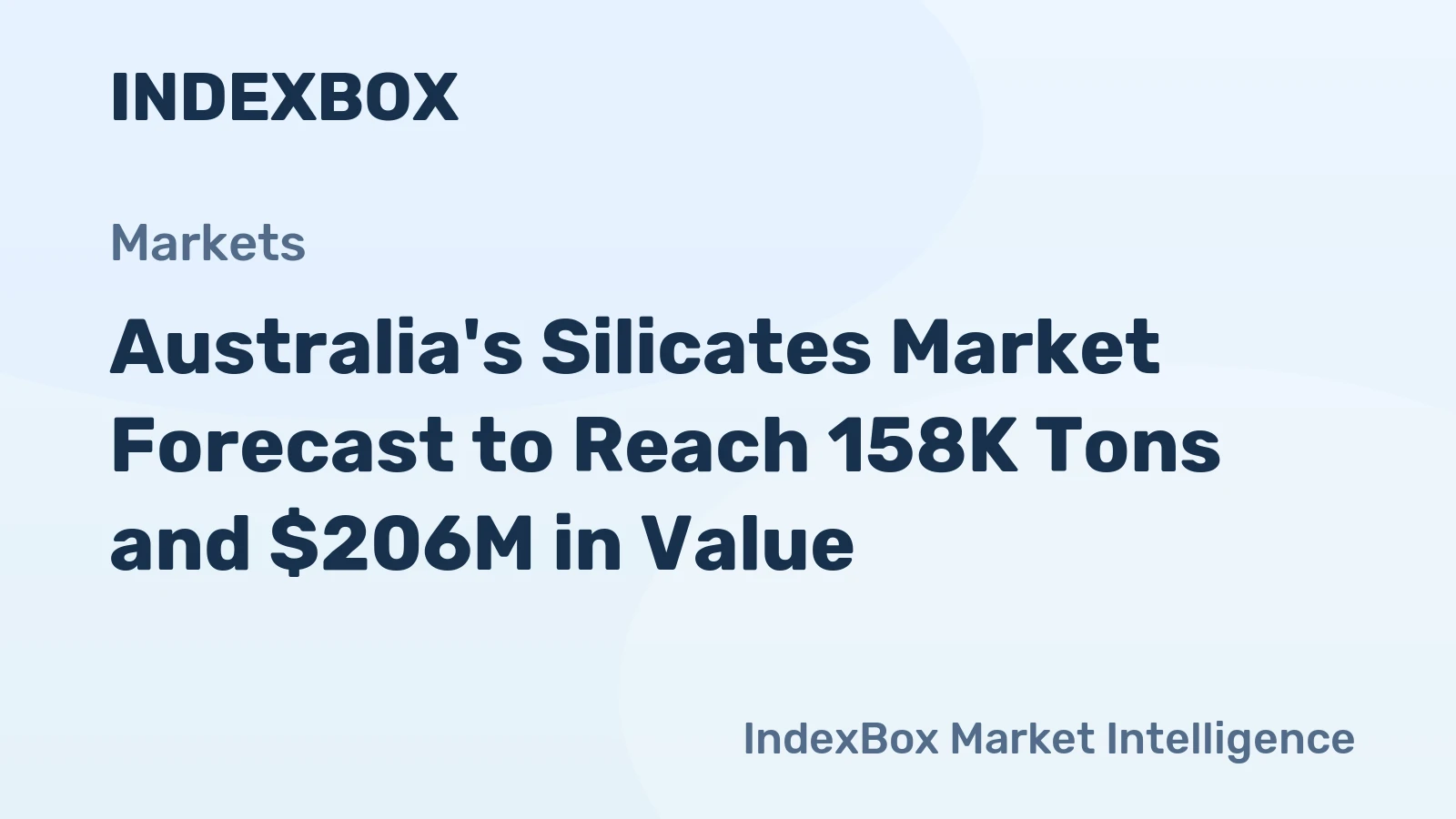 Australia's Silicates Market Forecast to Reach 158K Tons and $206M in Value