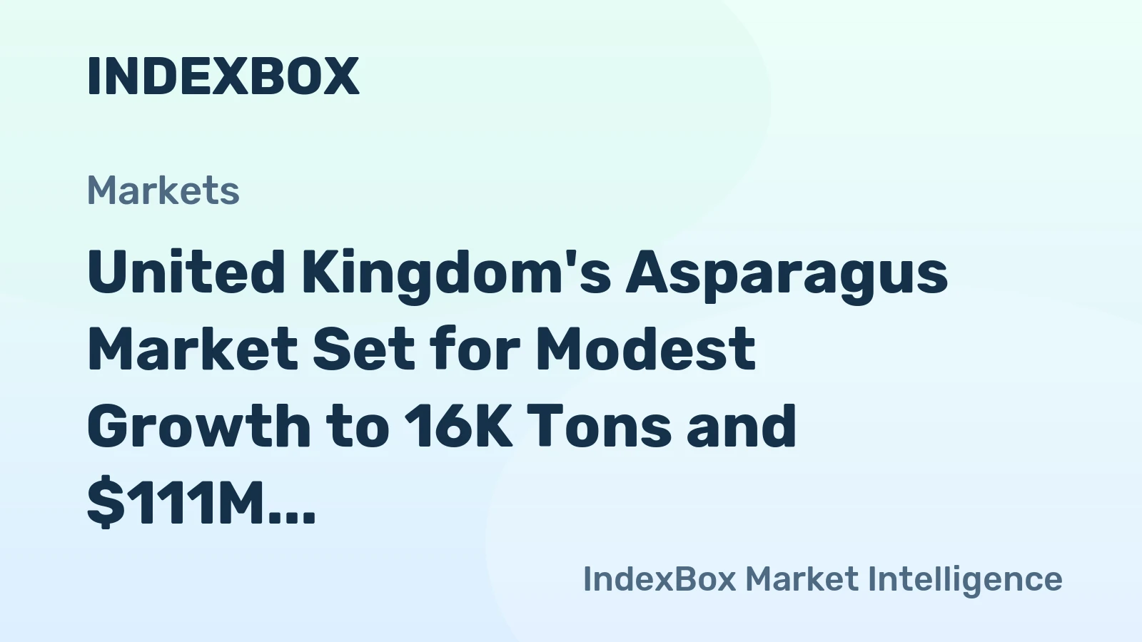United Kingdom's Asparagus Market Set for Modest Growth to 16K Tons and $111M