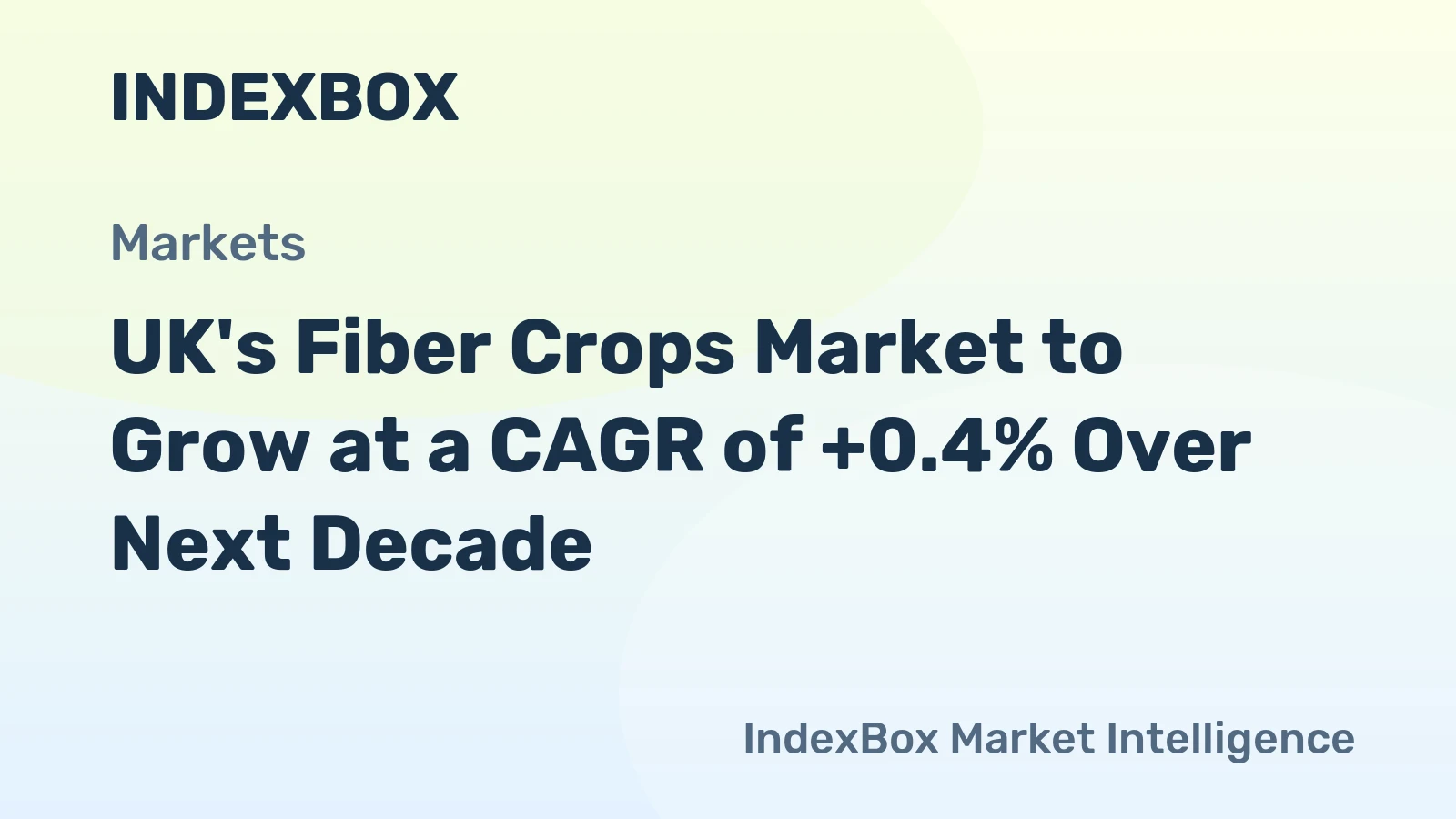 UK's Fiber Crops Market to Grow at a CAGR of +0.4% Over Next Decade