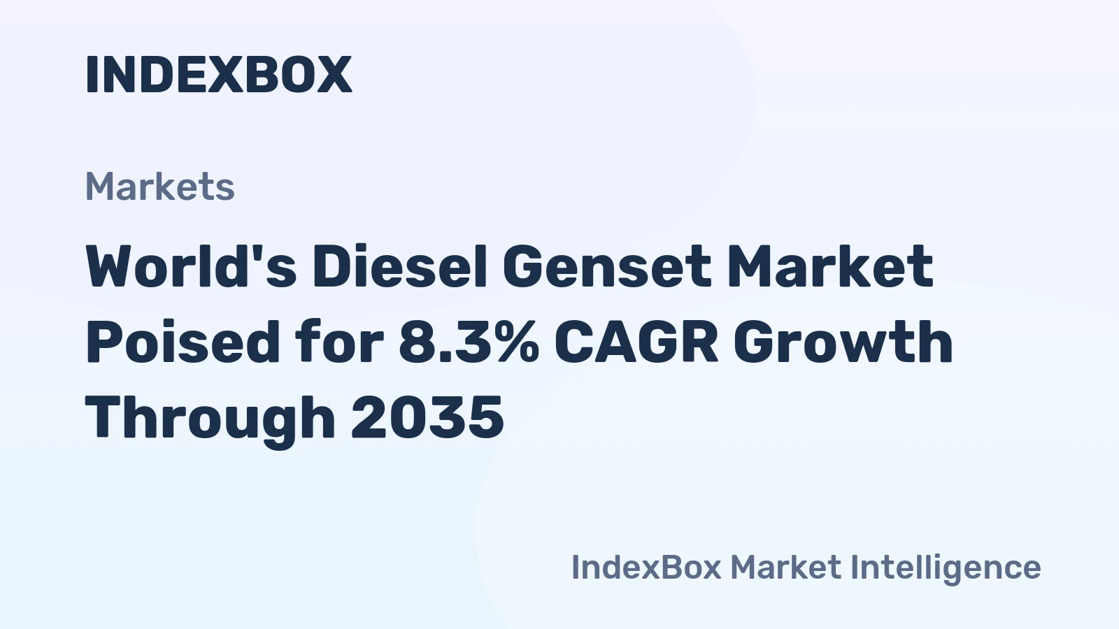 World's Diesel Genset Market Poised for 8.3% CAGR Growth Through 2035
