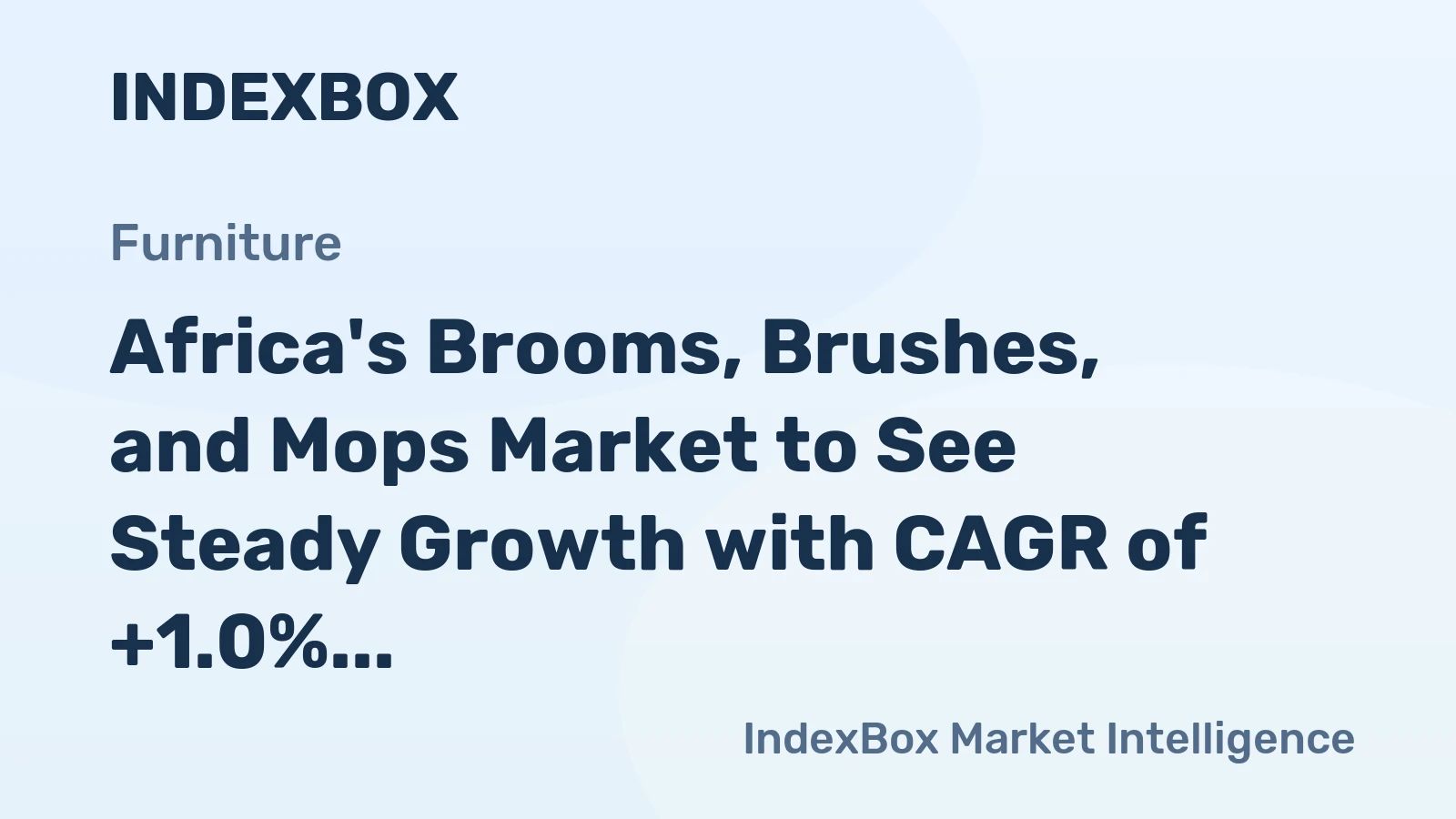 Africa's Brooms, Brushes, and Mops Market to See Steady Growth with CAGR of +1.0%