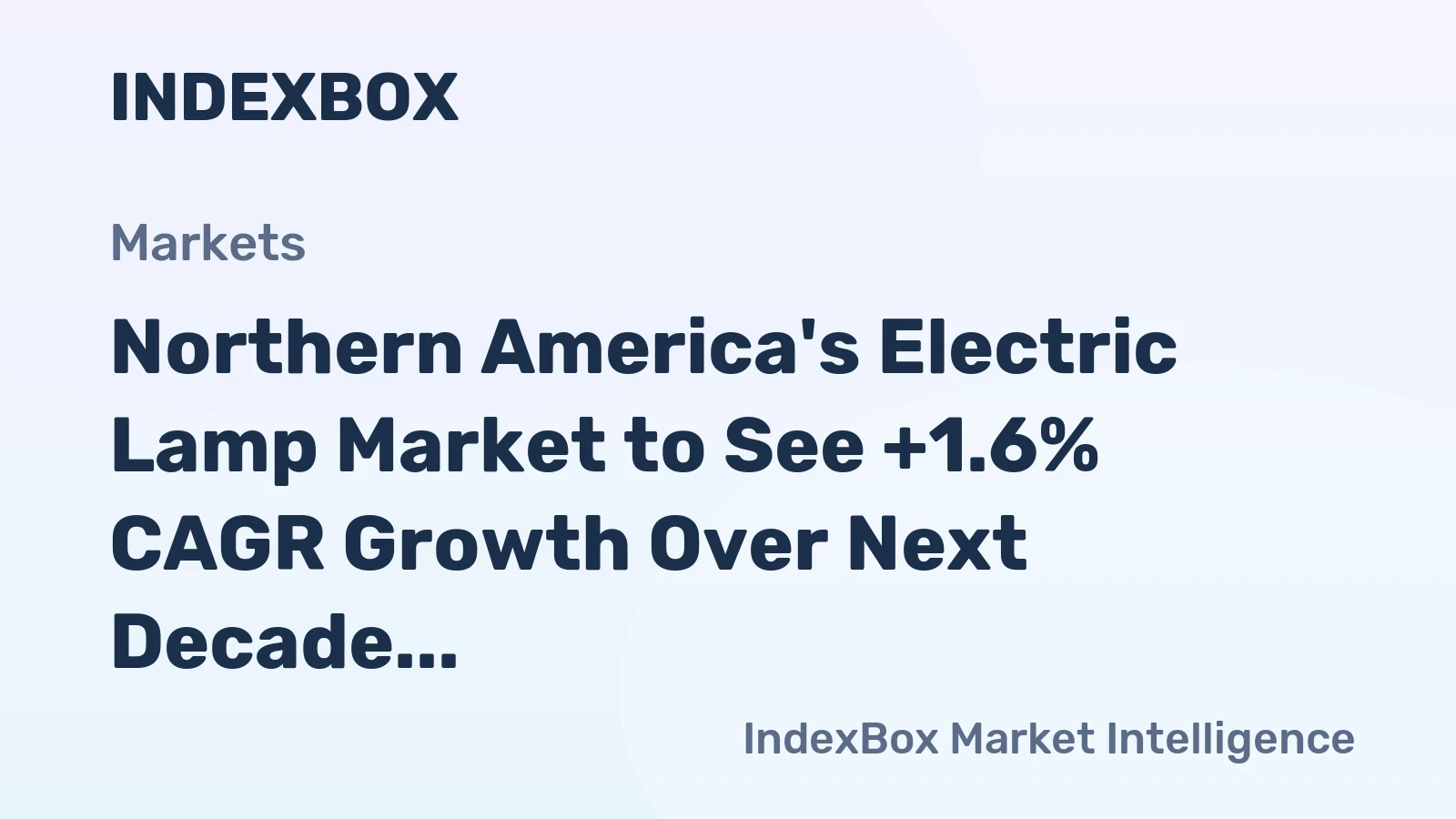 Northern America's Electric Lamp Market to See +1.6% CAGR Growth Over Next Decade
