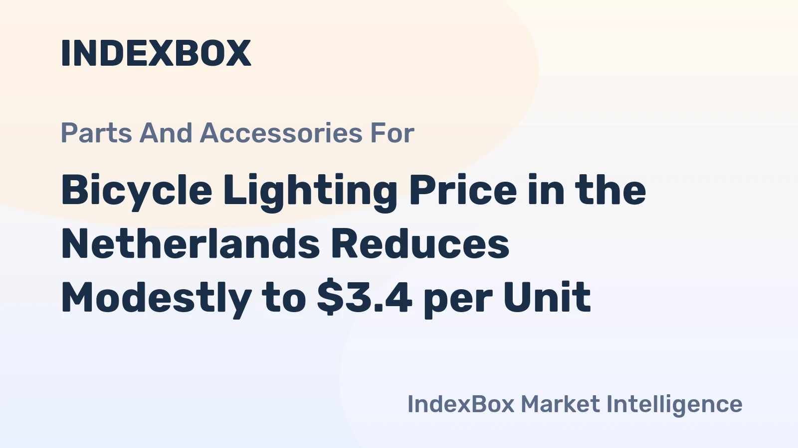 Bicycle Lighting Price in the Netherlands Reduces Modestly to $3.4 per Unit
