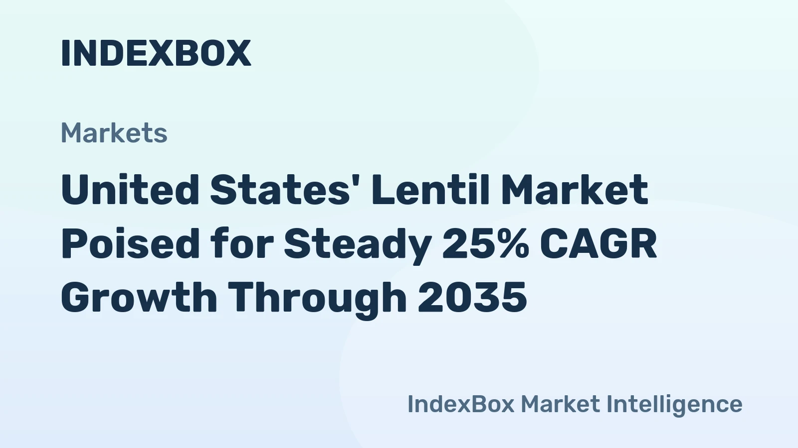 United States' Lentil Market Poised for Steady 25% CAGR Growth Through 2035