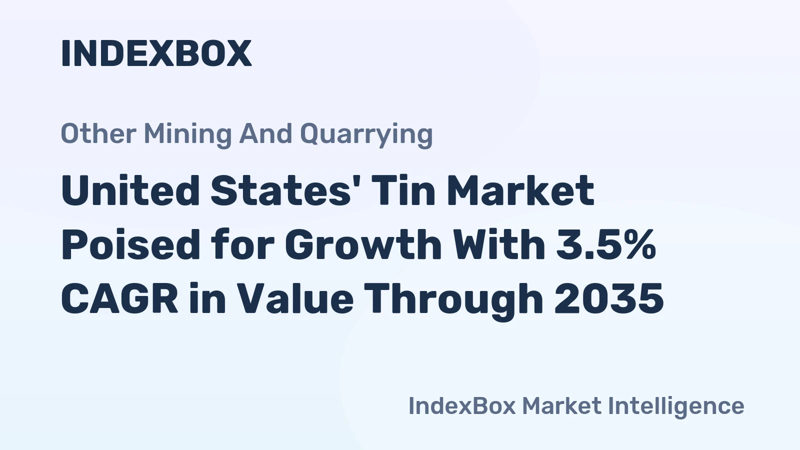 United States' Tin Market Poised for Growth With 3.5% CAGR in Value Through 2035