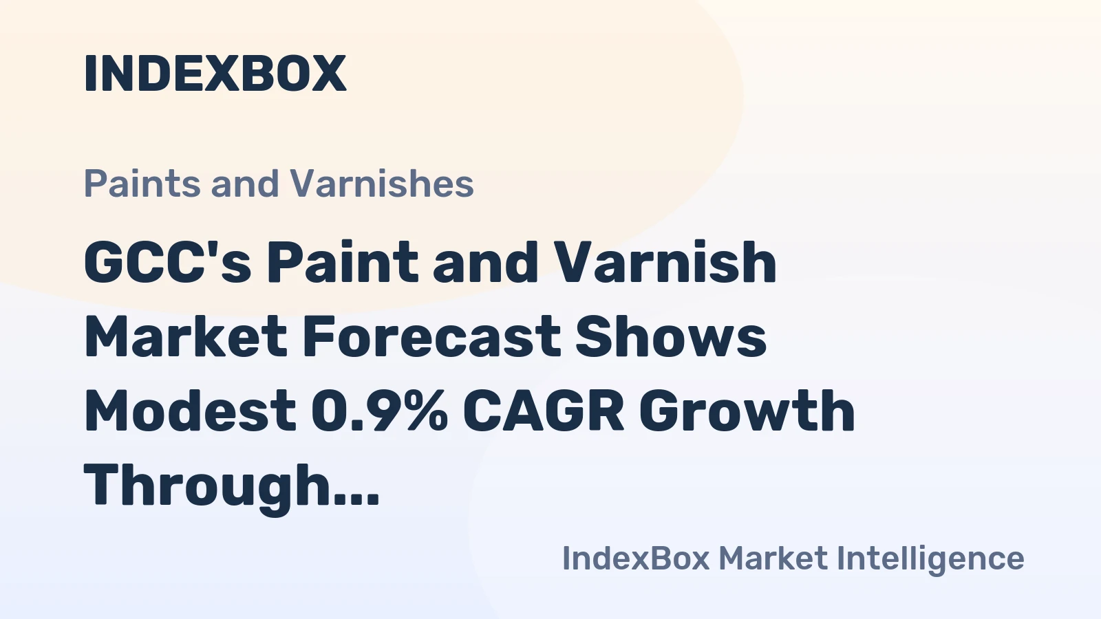 GCC's Paint and Varnish Market Forecast Shows Modest 0.9% CAGR Growth Through 2035