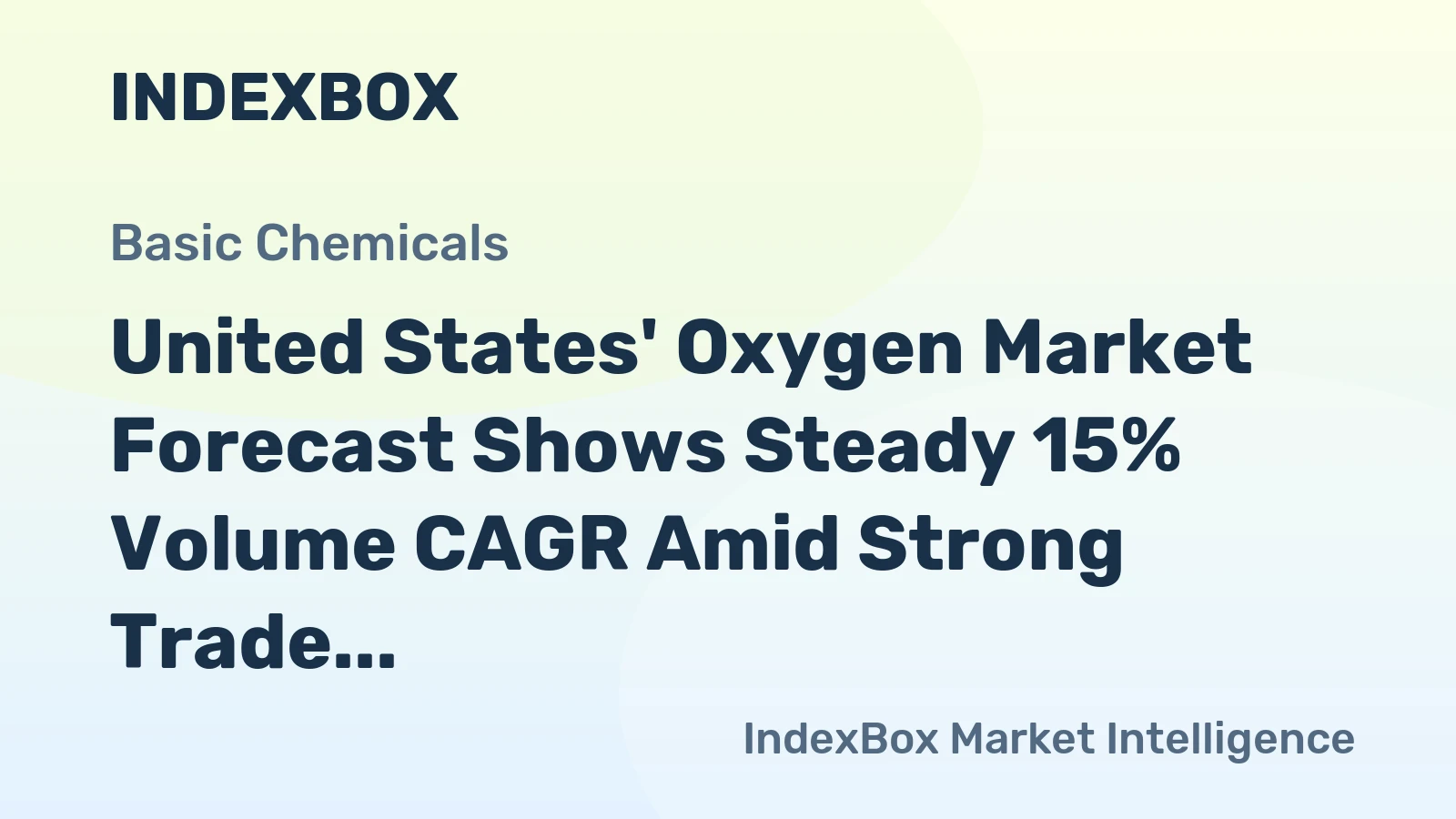 United States' Oxygen Market Forecast Shows Steady 15% Volume CAGR Amid Strong Trade Flows