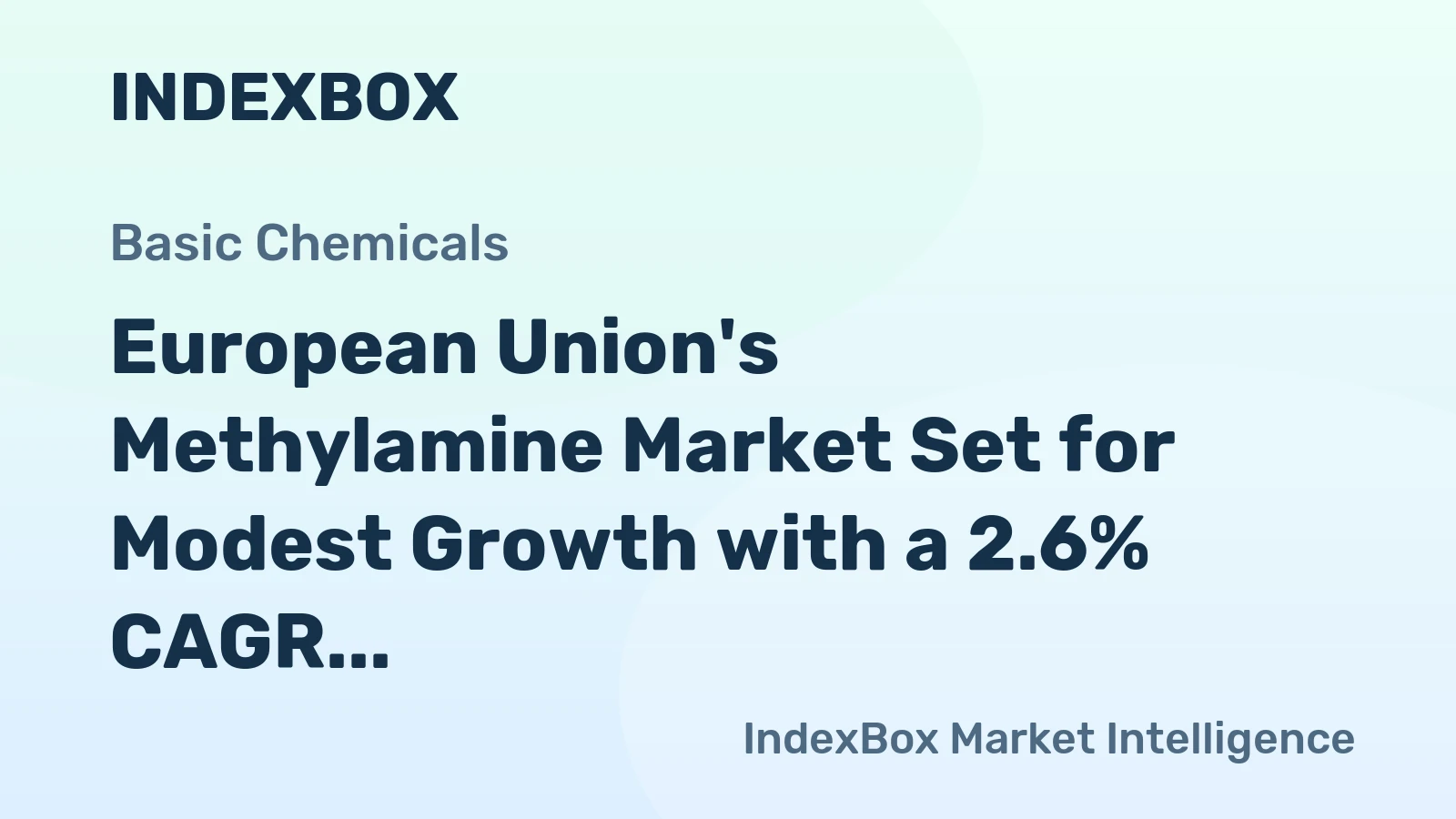 European Union's Methylamine Market Set for Modest Growth with a 2.6% CAGR in Value