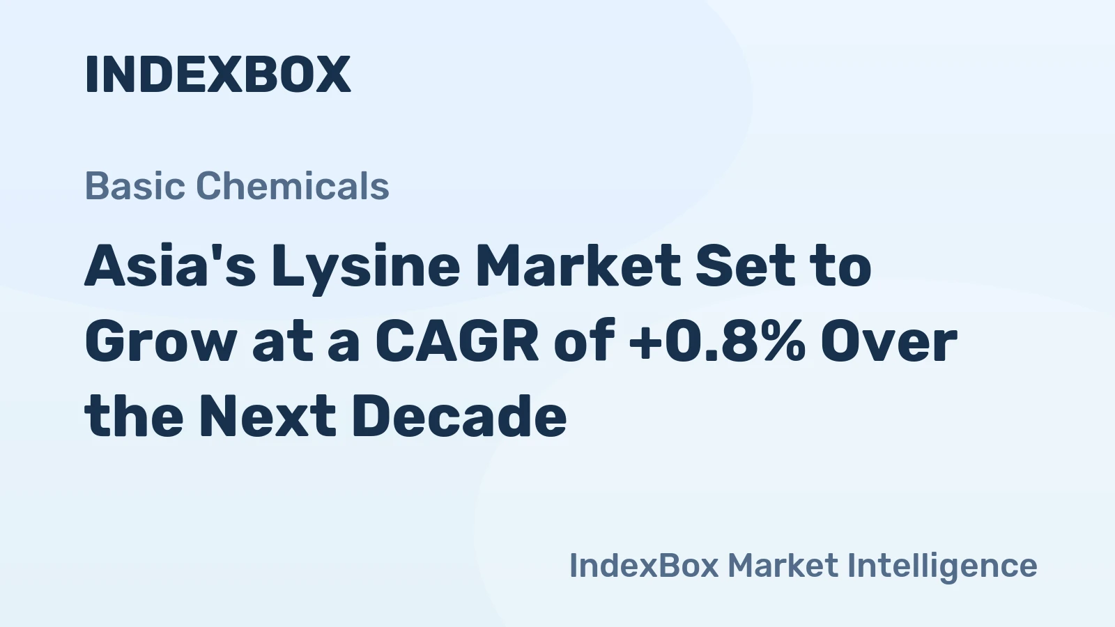 Asia's Lysine Market Set to Grow at a CAGR of +0.8% Over the Next Decade