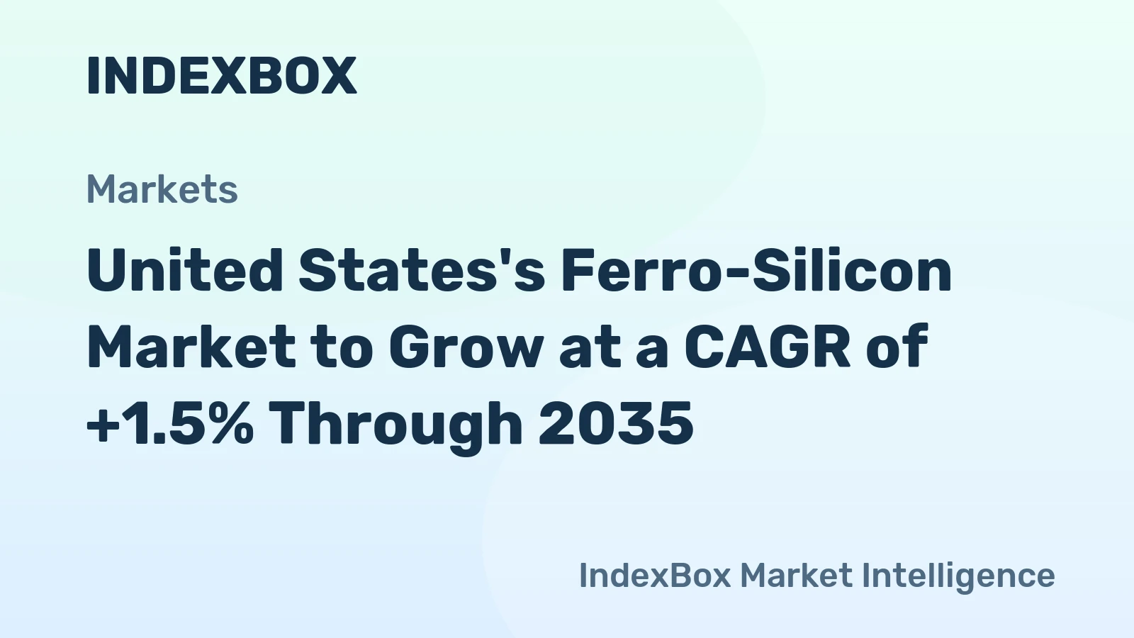 United States's Ferro-Silicon Market to Grow at a CAGR of +1.5% Through 2035