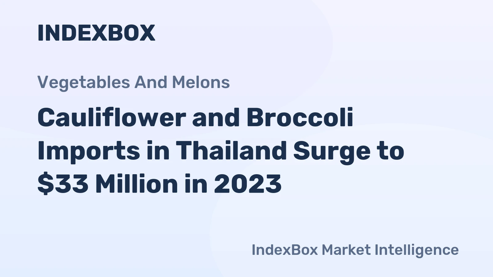 Cauliflower and Broccoli Imports in Thailand Surge to $33 Million in 2023