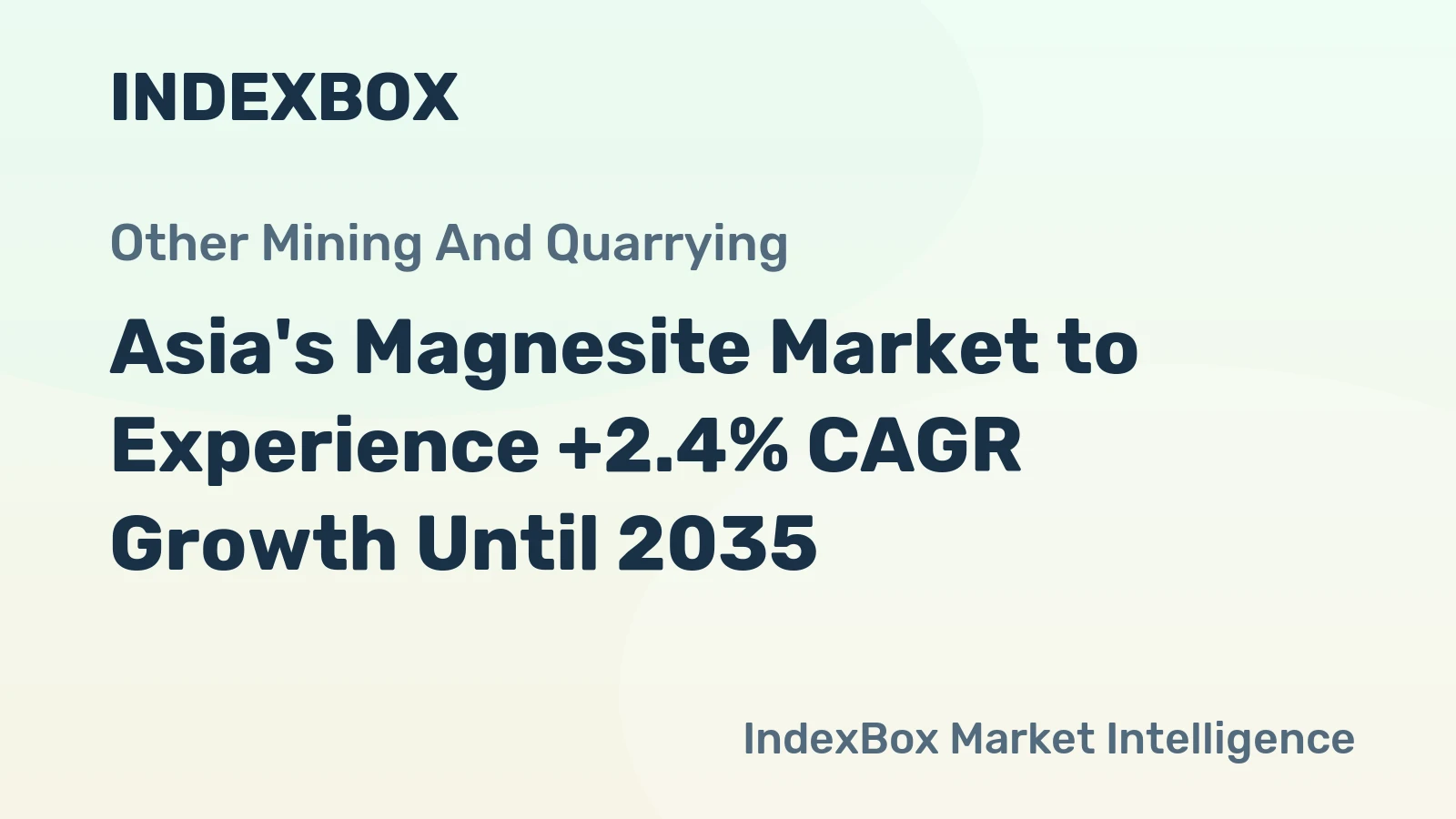 Asia's Magnesite Market to Experience +2.4% CAGR Growth Until 2035