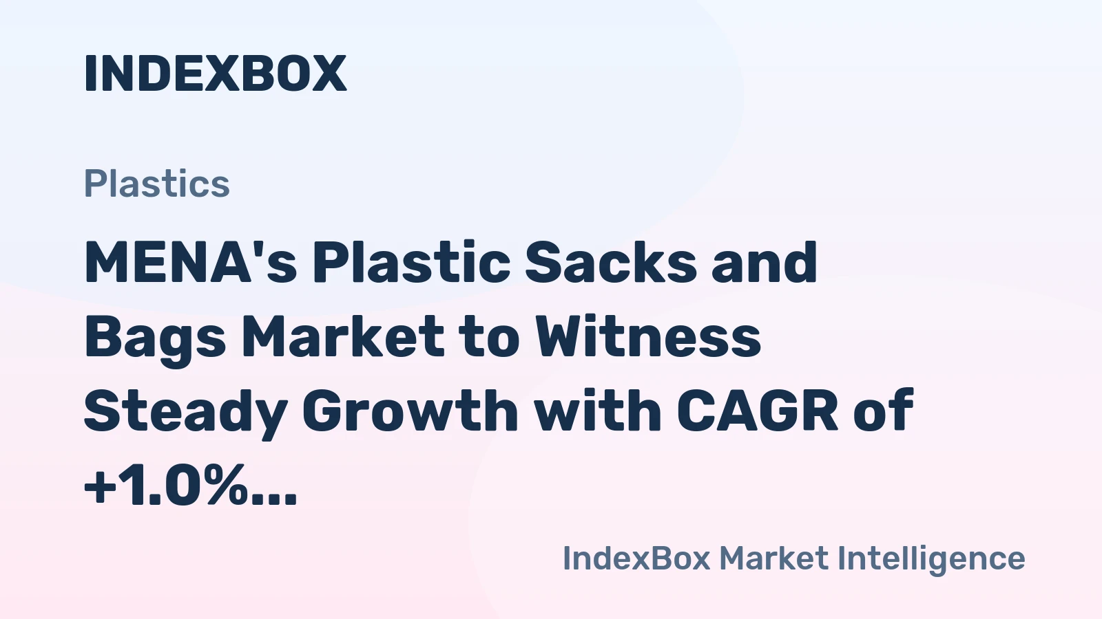 MENA's Plastic Sacks and Bags Market to Witness Steady Growth with CAGR of +1.0% from 2024 to 2035