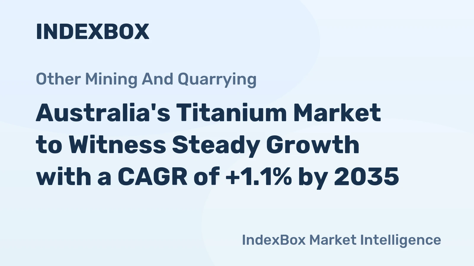 Australia's Titanium Market to Witness Steady Growth with a CAGR of +1.1% by 2035