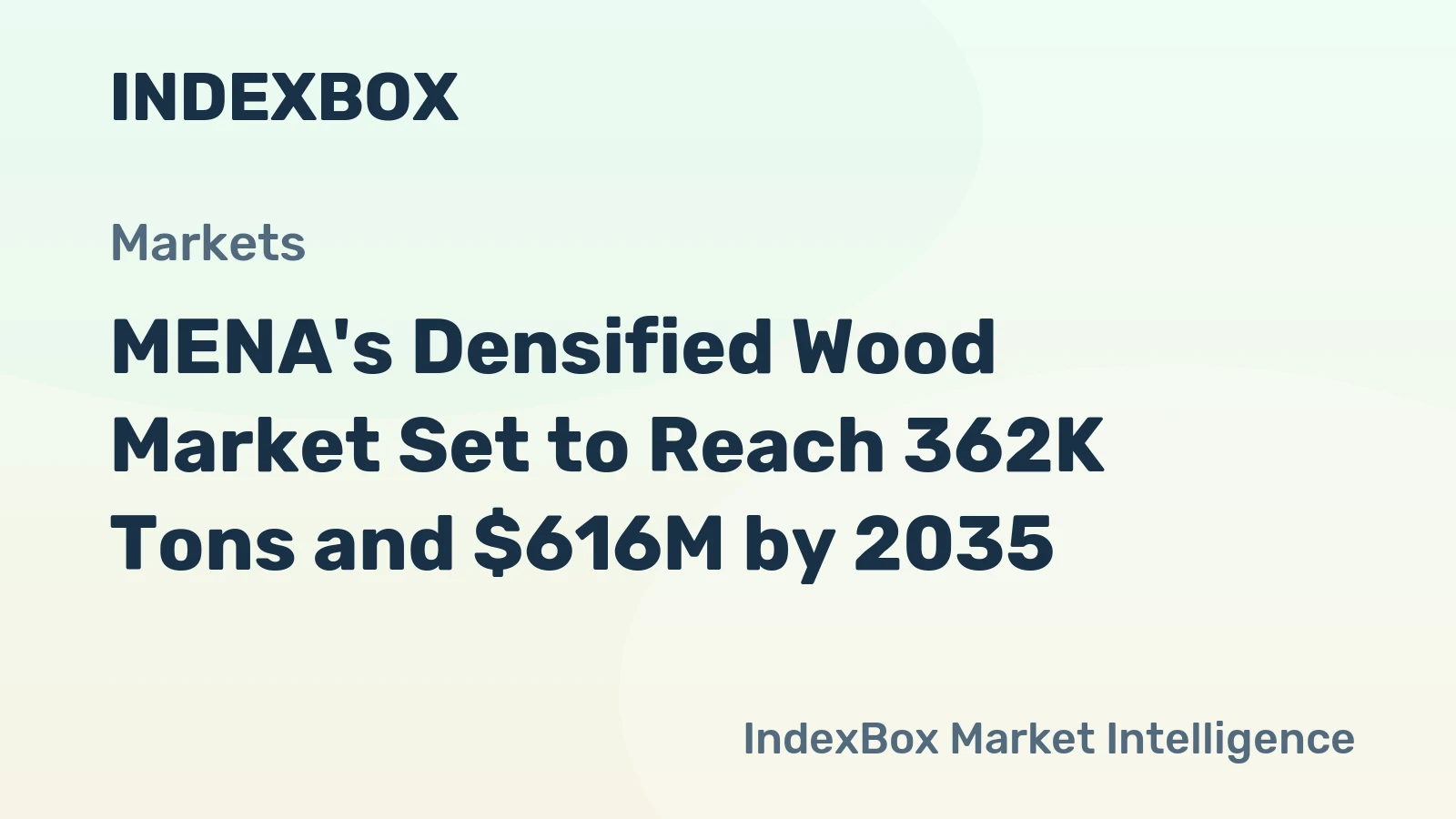 MENA's Densified Wood Market Set to Reach 362K Tons and $616M by 2035