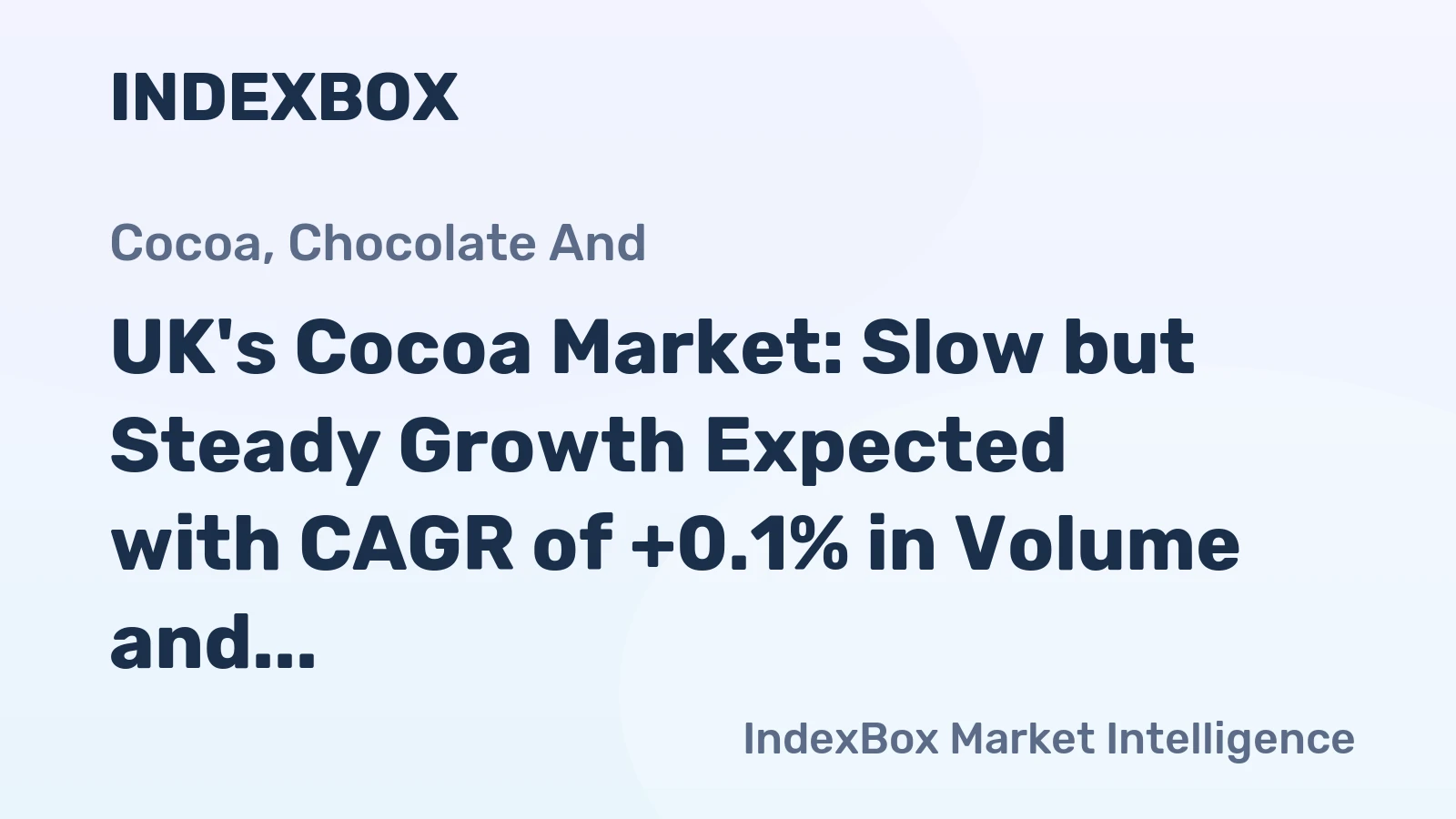 UK's Cocoa Market: Slow but Steady Growth Expected with CAGR of +0.1% in Volume and +3.3% in Value from 2024 to 2035