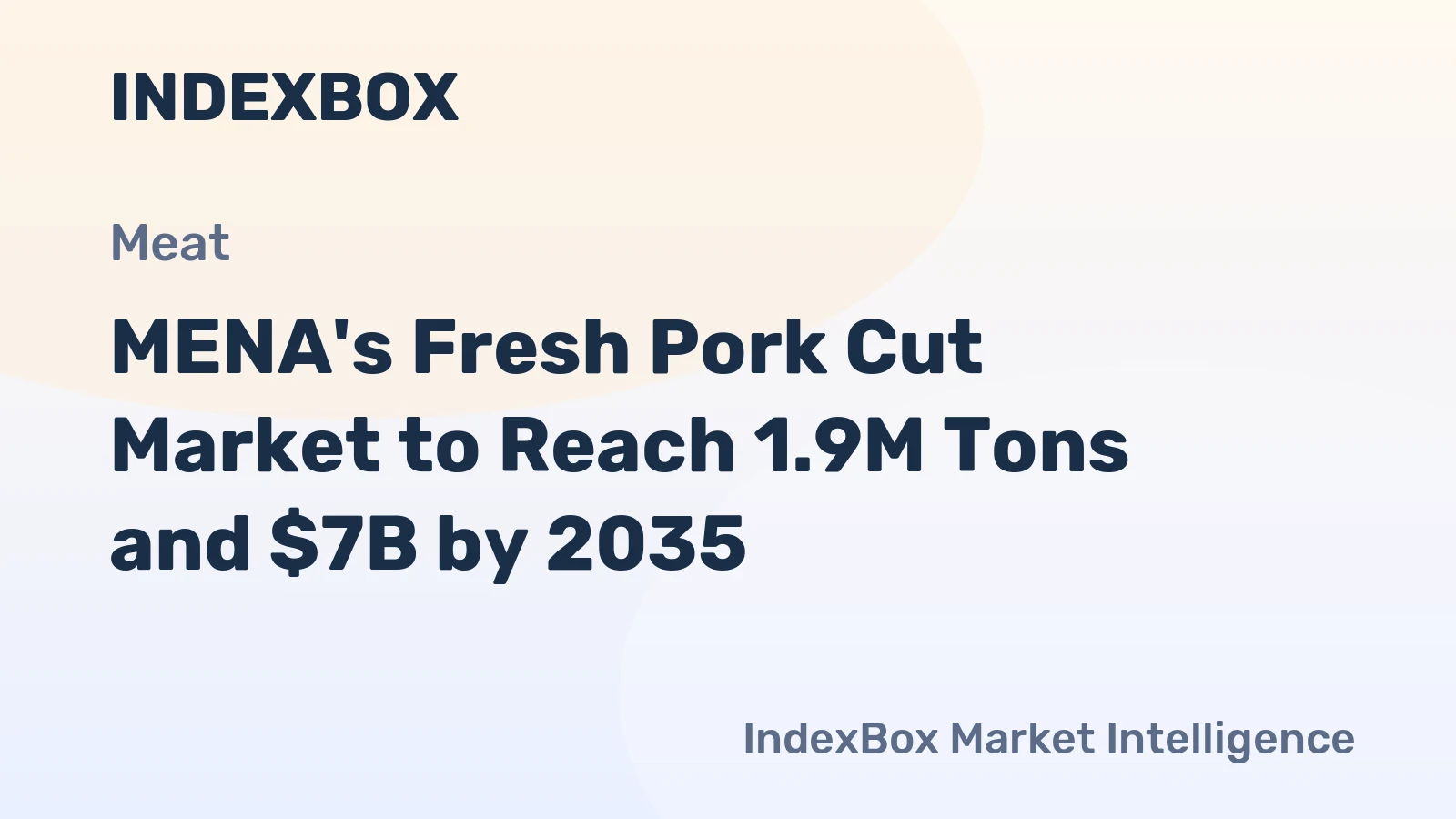 MENA's Fresh Pork Cut Market to Reach 1.9M Tons and $7B by 2035