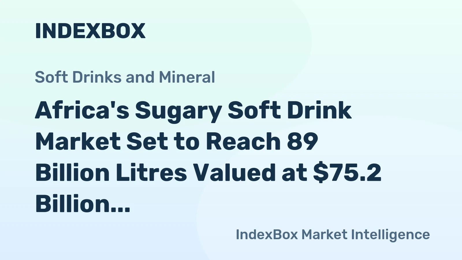 Africa's Sugary Soft Drink Market Set to Reach 89 Billion Litres Valued at $75.2 Billion by 2035