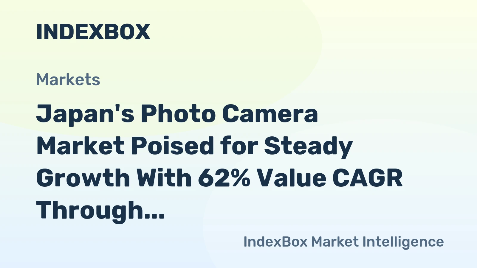 Japan's Photo Camera Market Poised for Steady Growth With 62% Value CAGR Through 2035