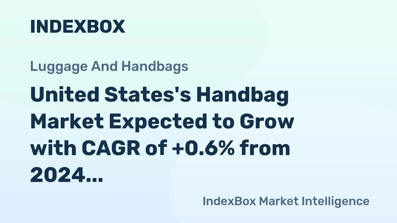 United States's Handbag Market Expected to Grow with CAGR of +0.6% from 2024 to 2035