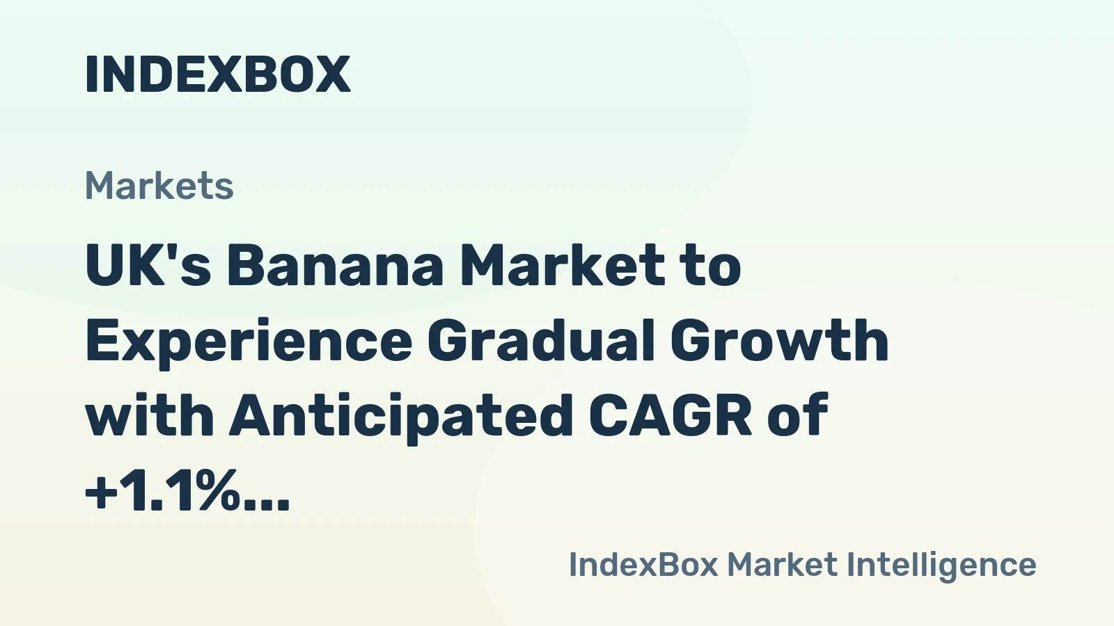 UK's Banana Market to Experience Gradual Growth with Anticipated CAGR of +1.1% from 2024-2035