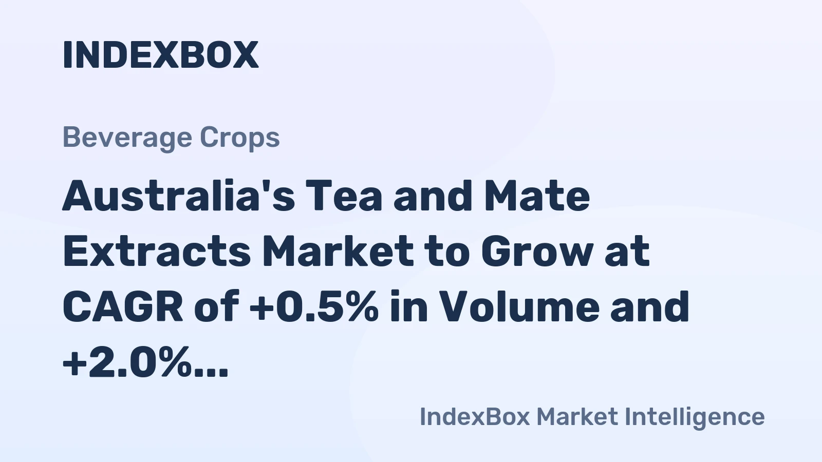 Australia's Tea and Mate Extracts Market to Grow at CAGR of +0.5% in Volume and +2.0% in Value from 2024 to 2035