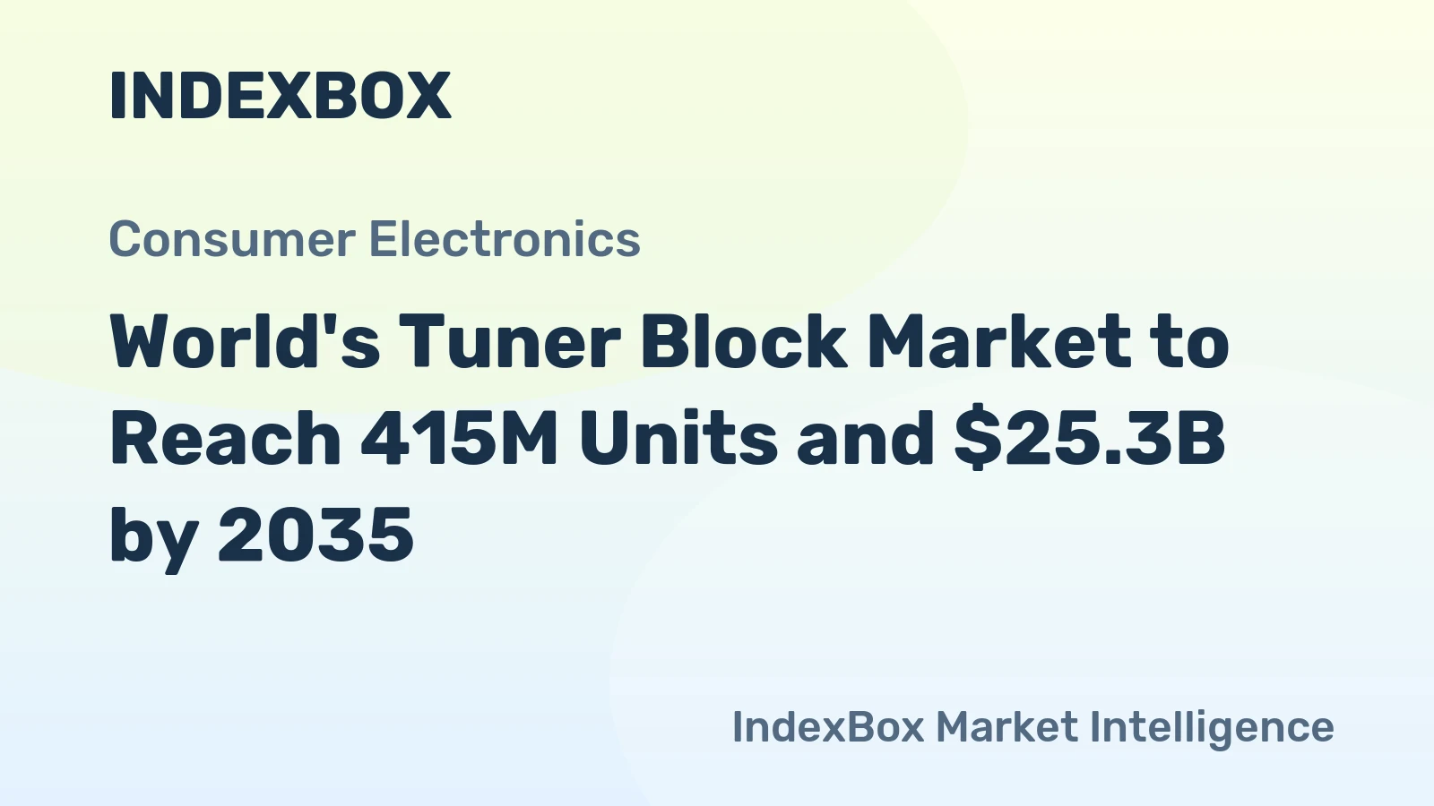 World's Tuner Block Market to Reach 415M Units and $25.3B by 2035