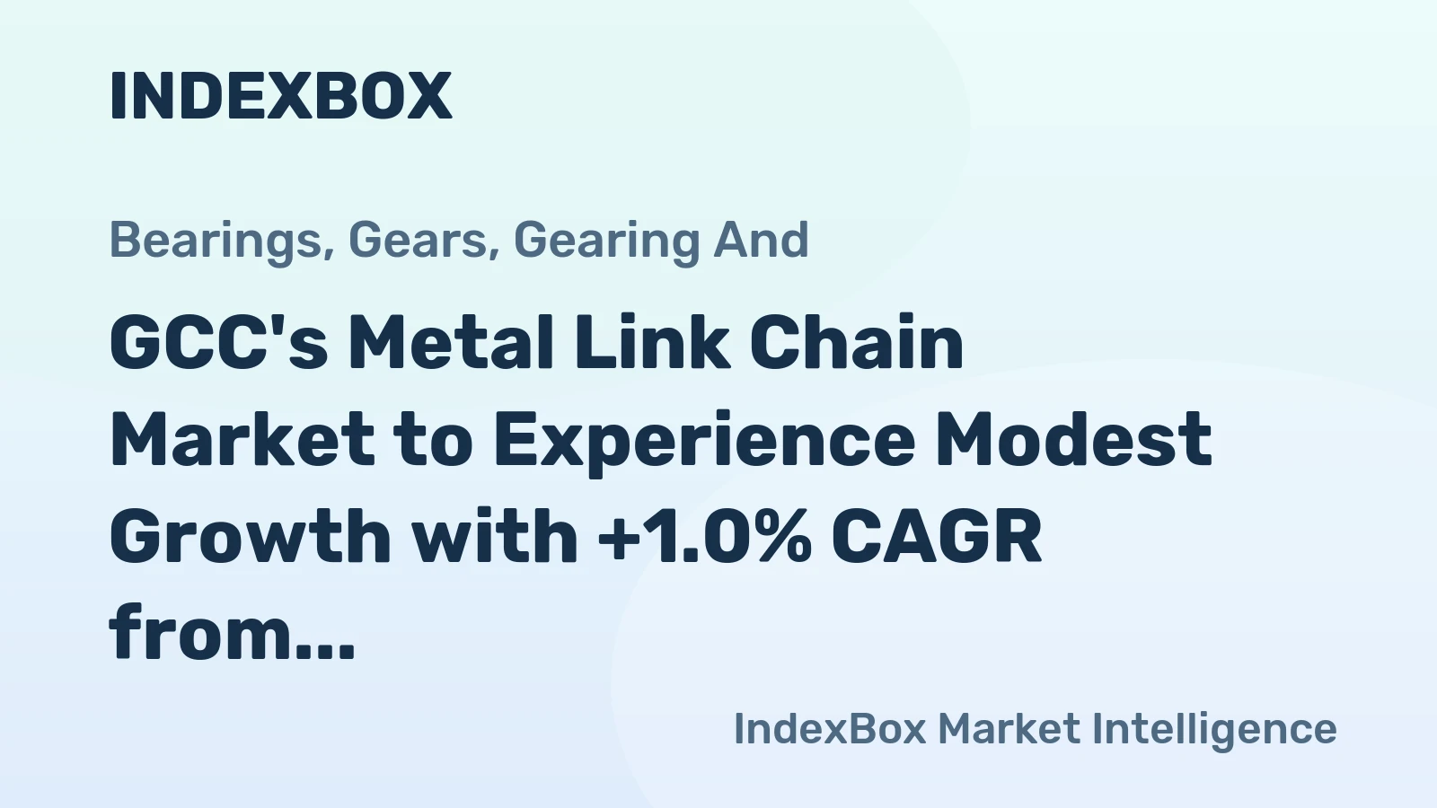 GCC's Metal Link Chain Market to Experience Modest Growth with +1.0% CAGR from 2024 to 2035