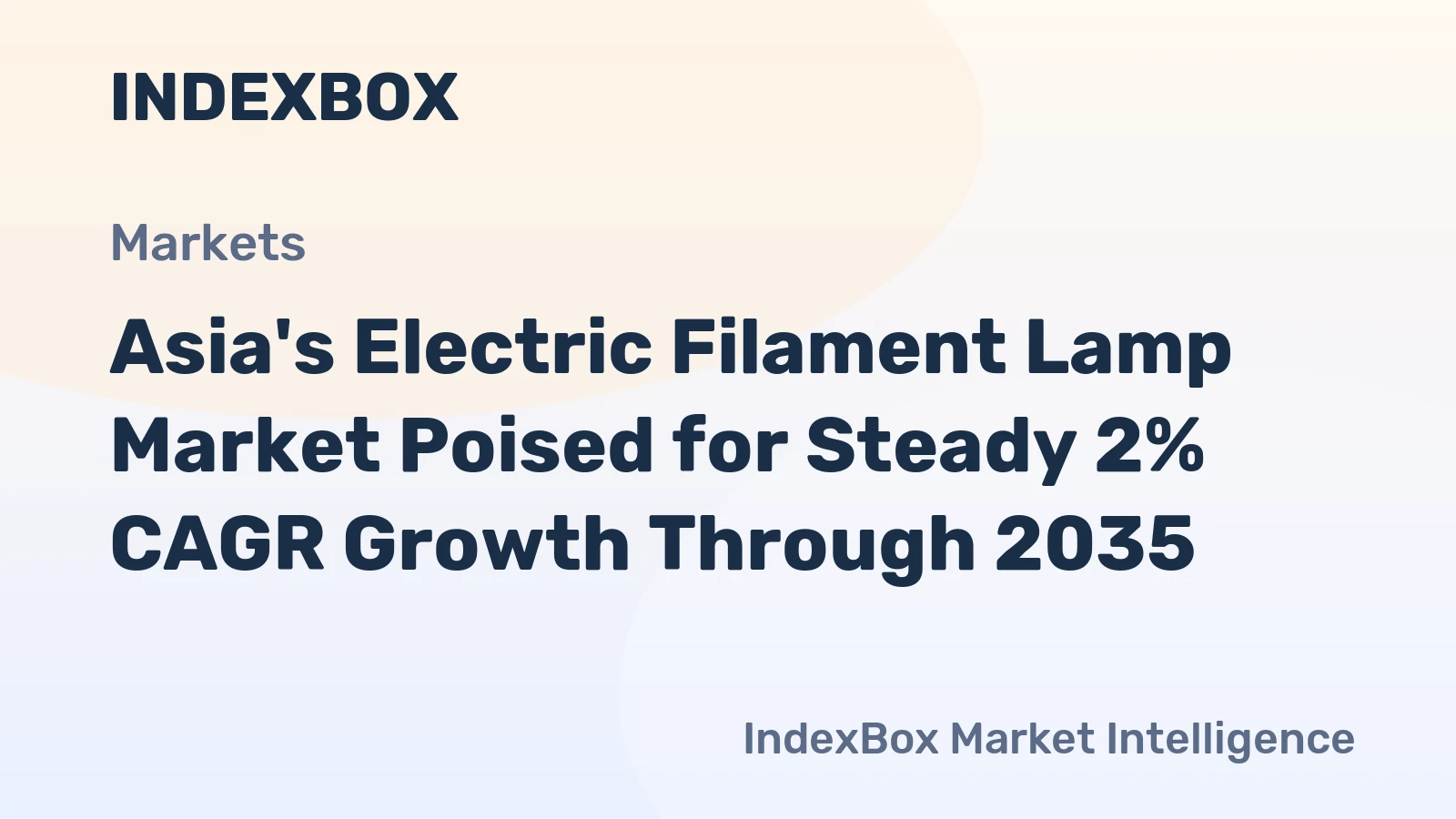 Asia's Electric Filament Lamp Market Poised for Steady 2% CAGR Growth Through 2035
