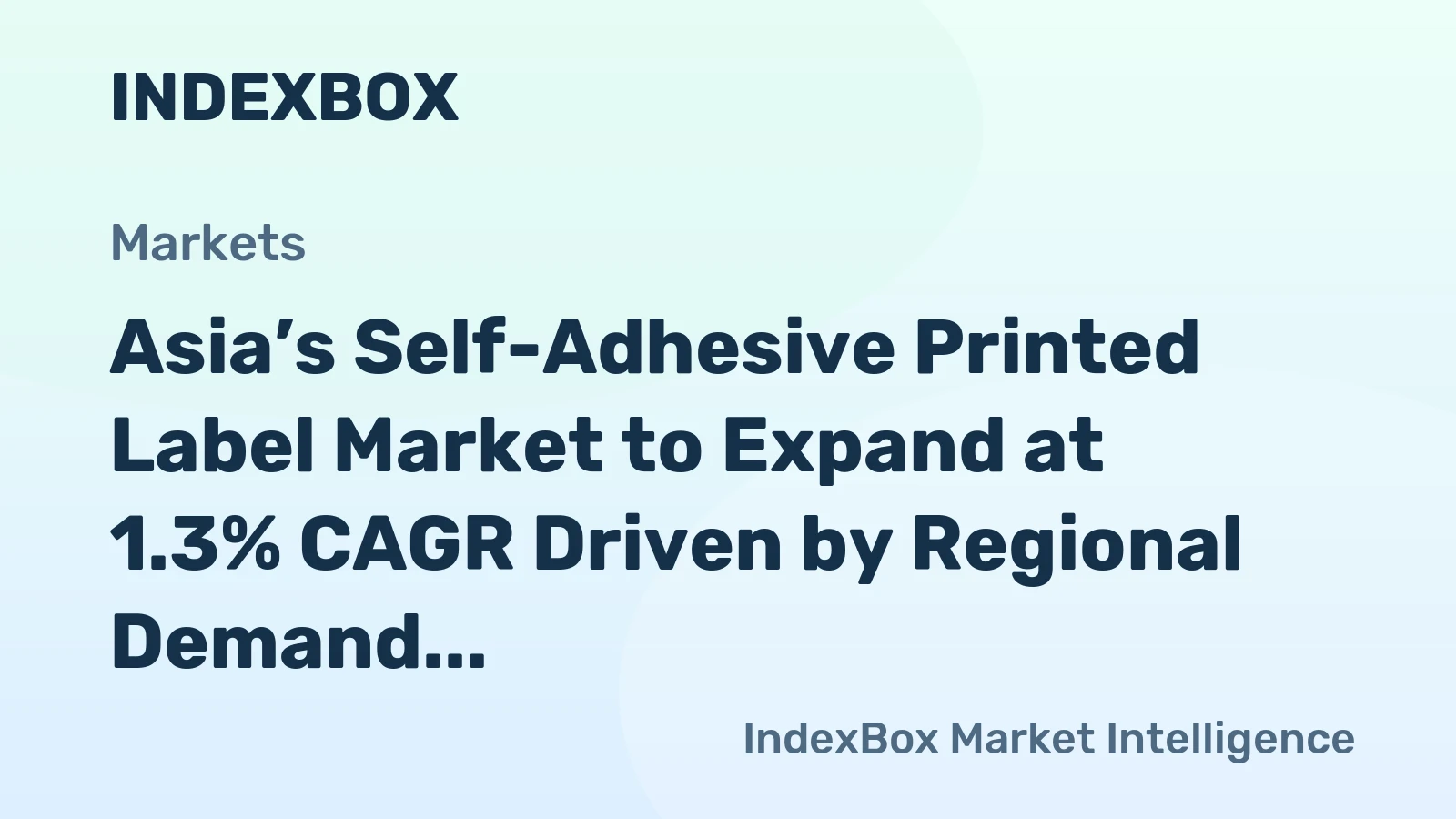 Asia’s Self-Adhesive Printed Label Market to Expand at 1.3% CAGR Driven by Regional Demand