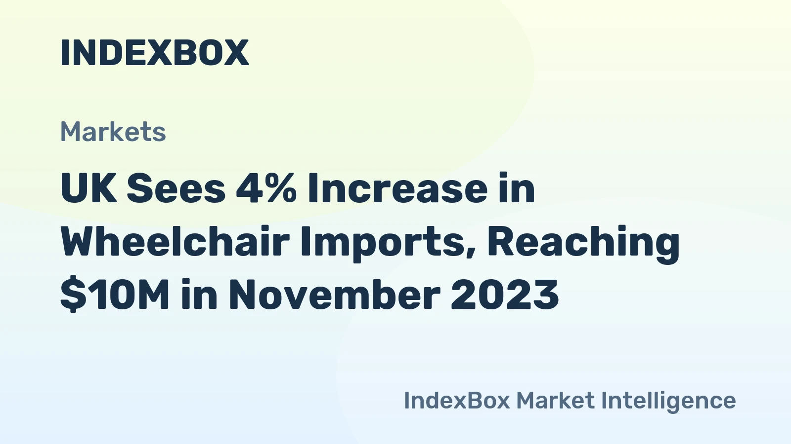 UK Sees 4% Increase in Wheelchair Imports, Reaching $10M in November 2023