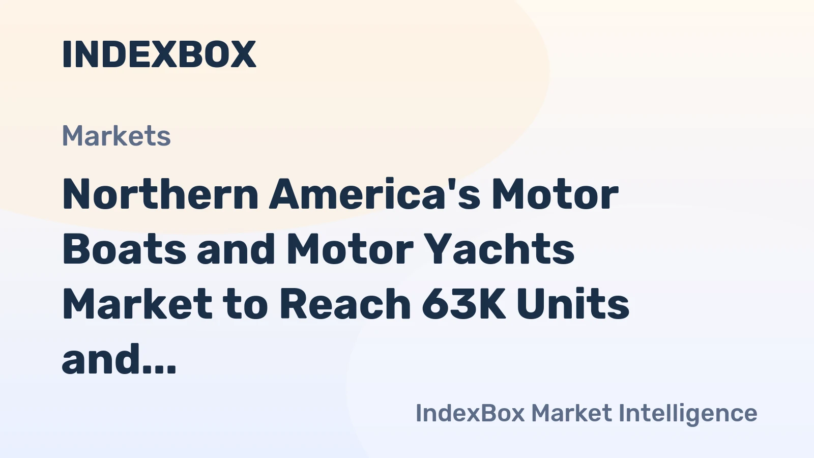 Northern America's Motor Boats and Motor Yachts Market to Reach 63K Units and $6B by 2035