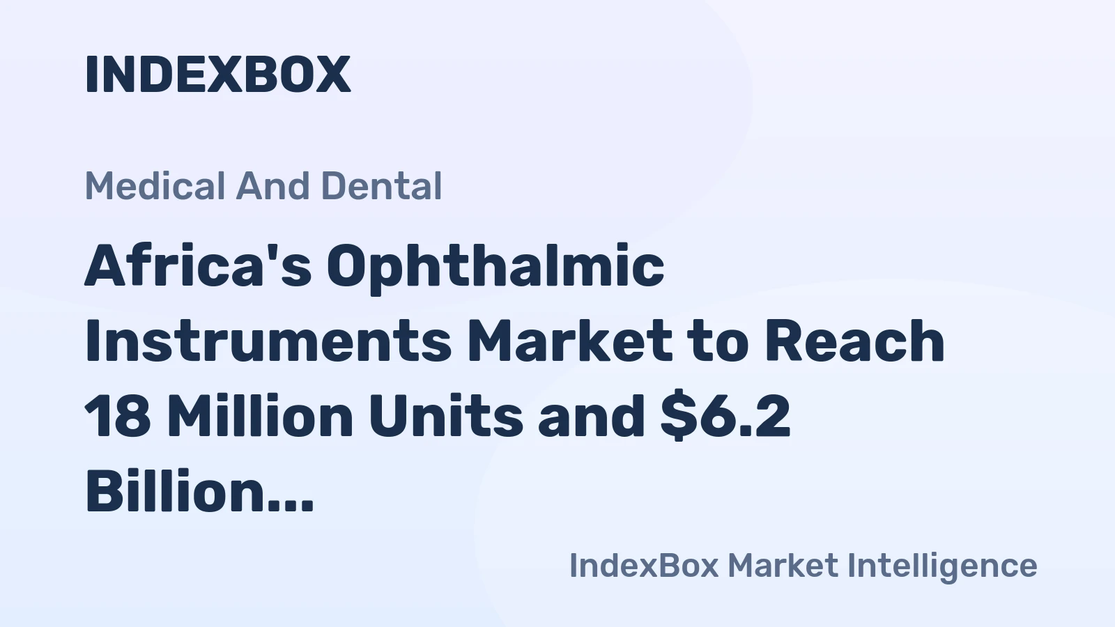 Africa's Ophthalmic Instruments Market to Reach 18 Million Units and $6.2 Billion by 2035