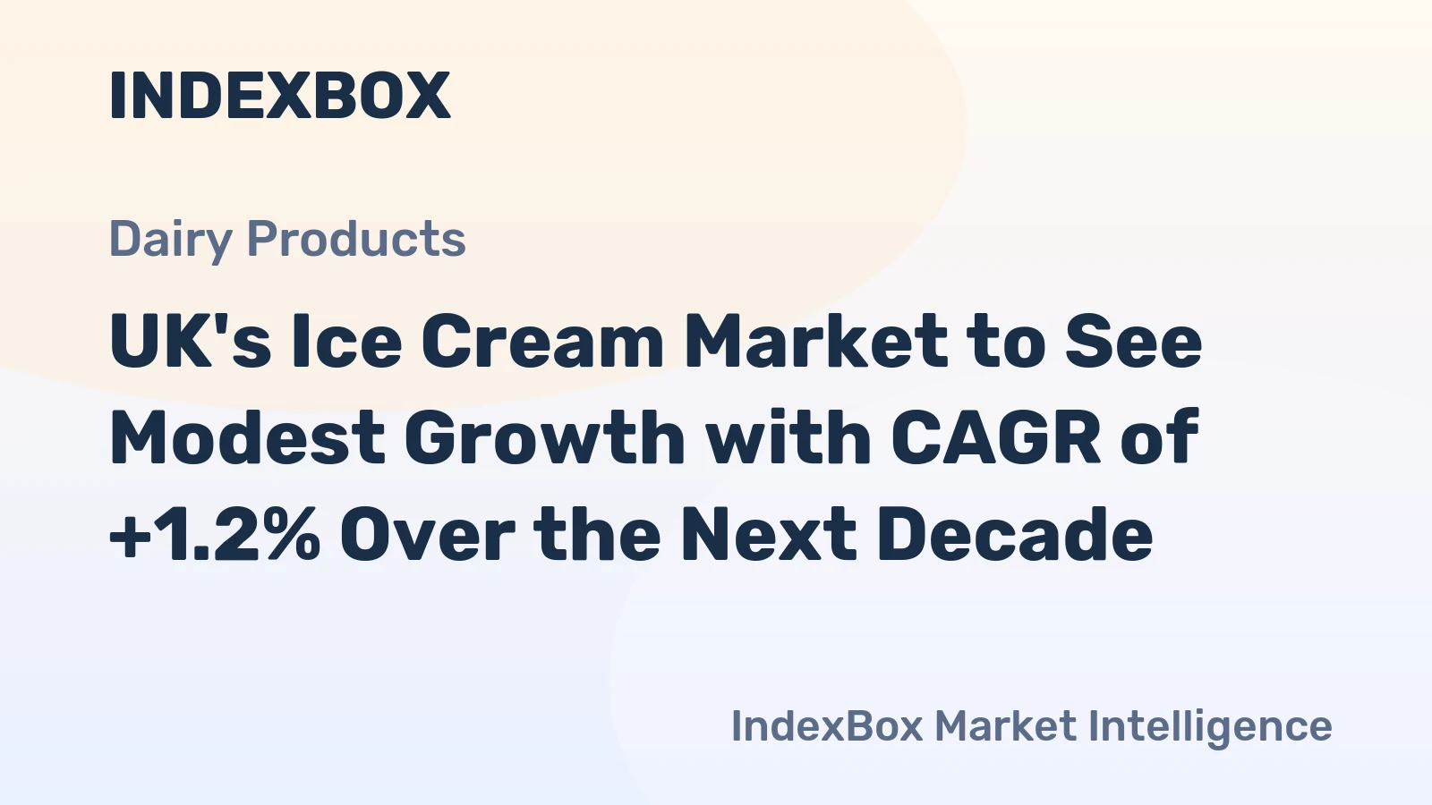 UK's Ice Cream Market to See Modest Growth with CAGR of +1.2% Over the Next Decade