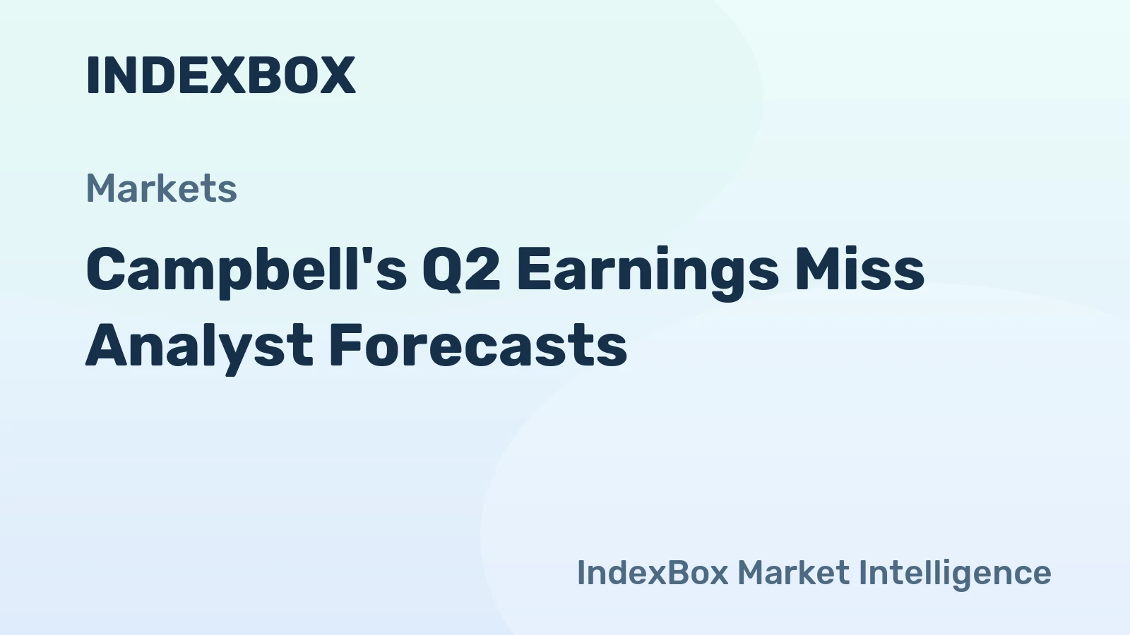 Campbell's Q2 Earnings Miss Analyst Forecasts