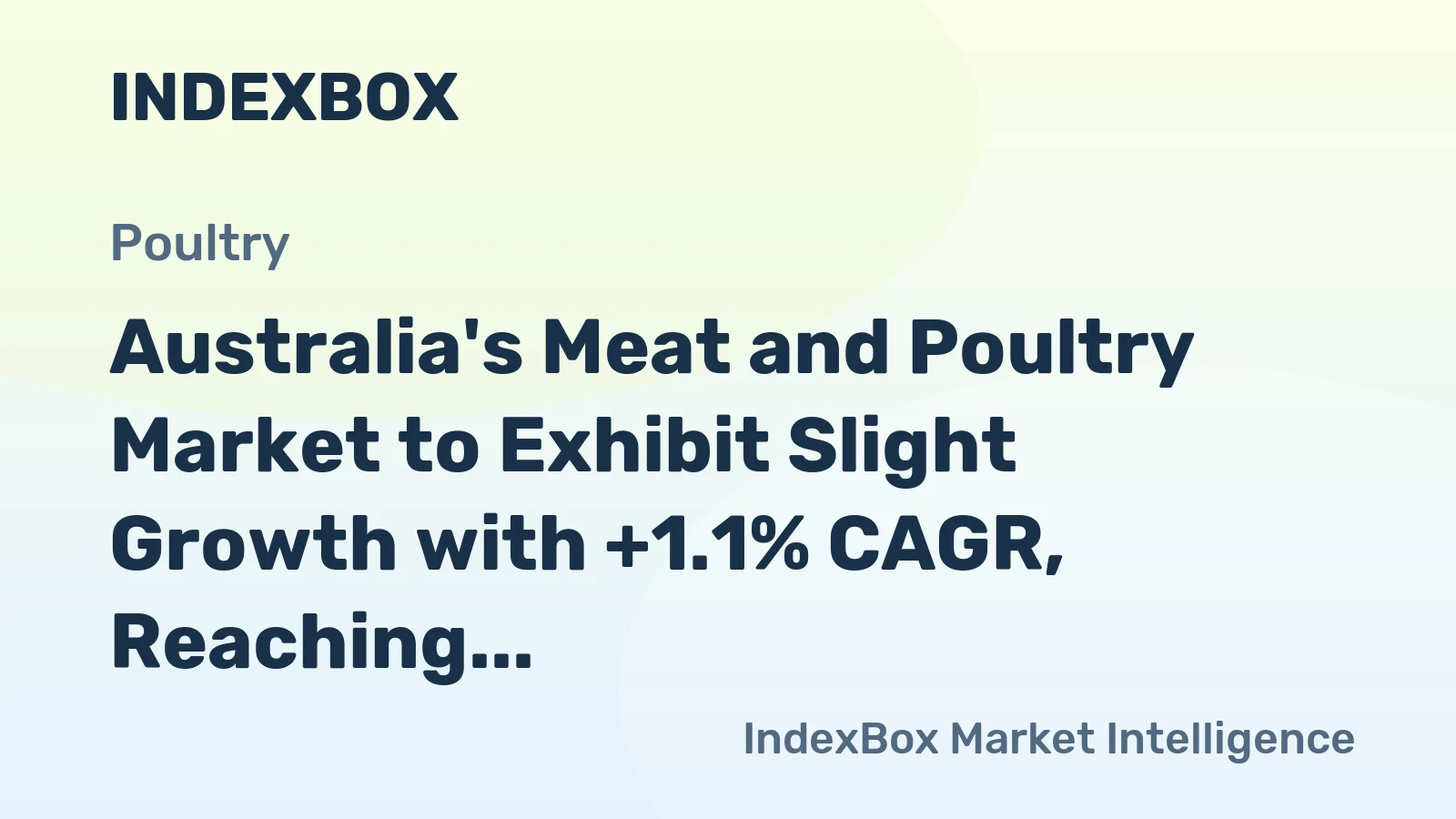 Australia's Meat and Poultry Market to Exhibit Slight Growth with +1.1% CAGR, Reaching 2.8M Tons by 2035