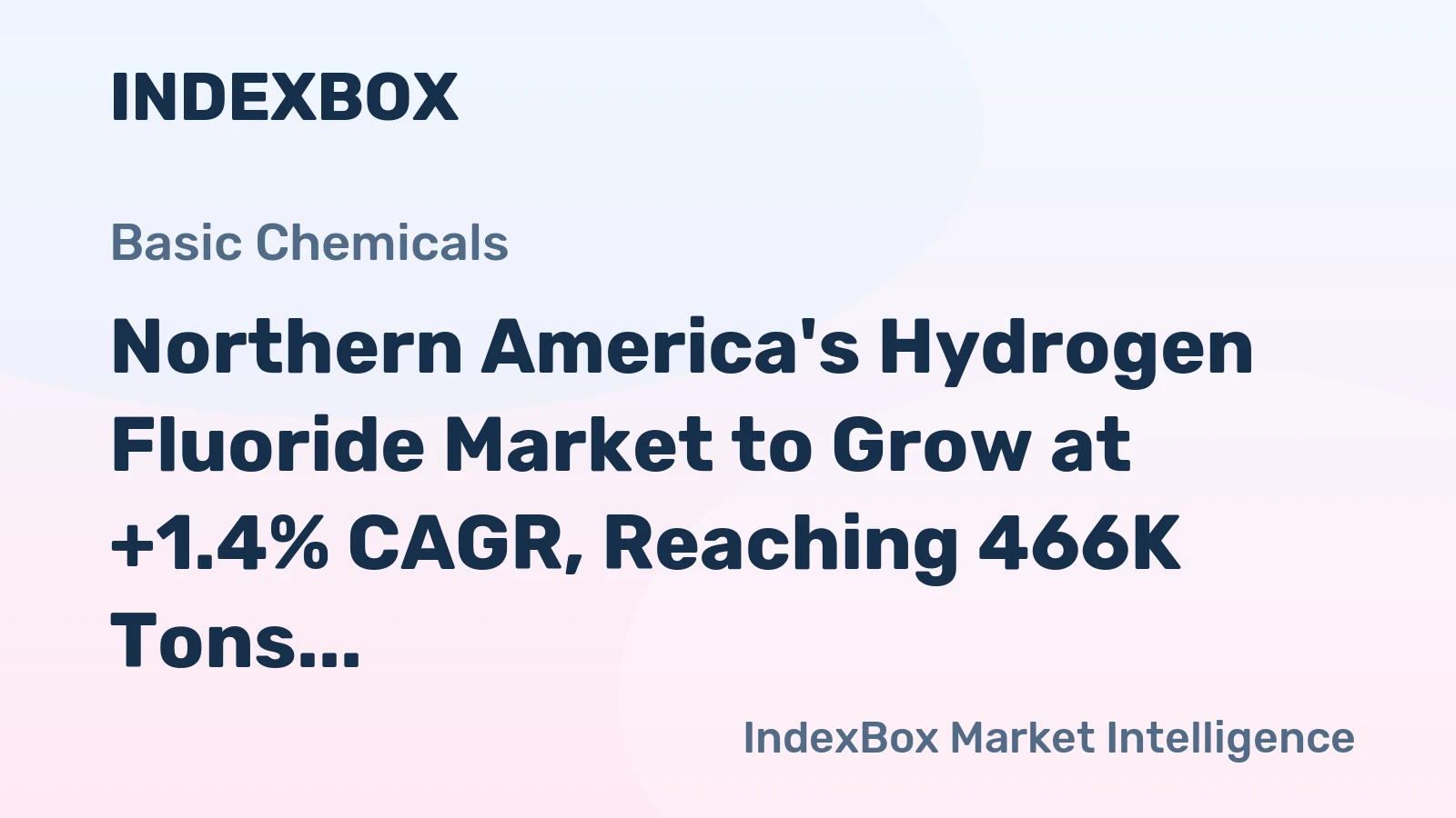 Northern America's Hydrogen Fluoride Market to Grow at +1.4% CAGR, Reaching 466K Tons by 2035